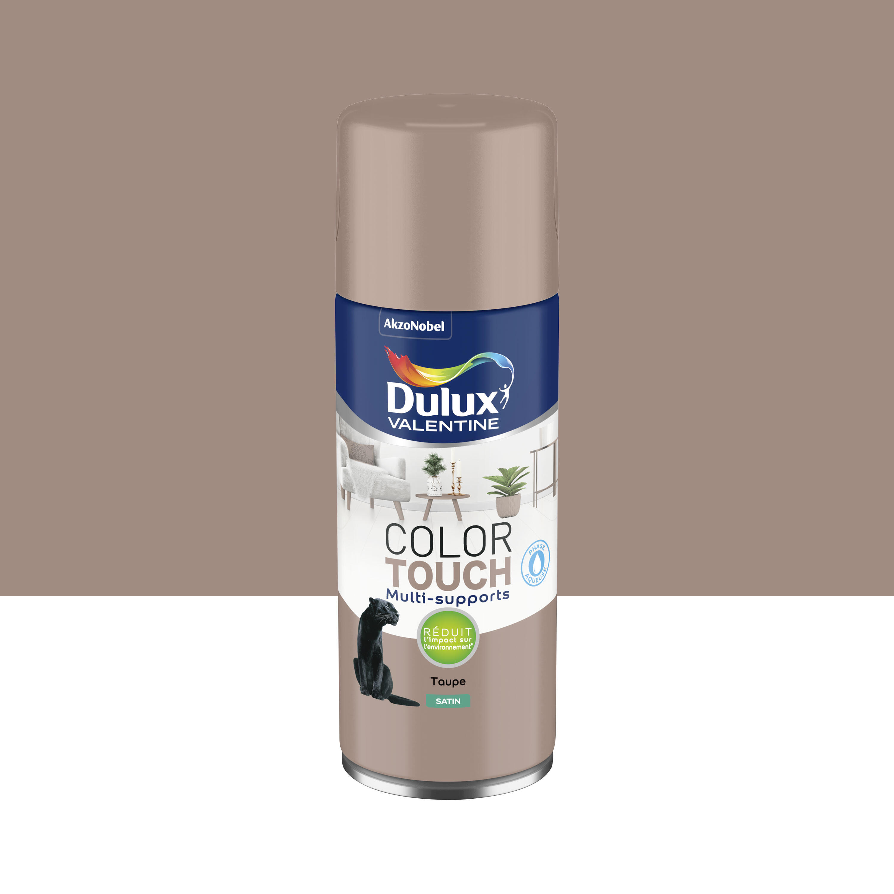 Color touch DULUX VALENTINE taupe satiné 400 ml | Leroy Merlin