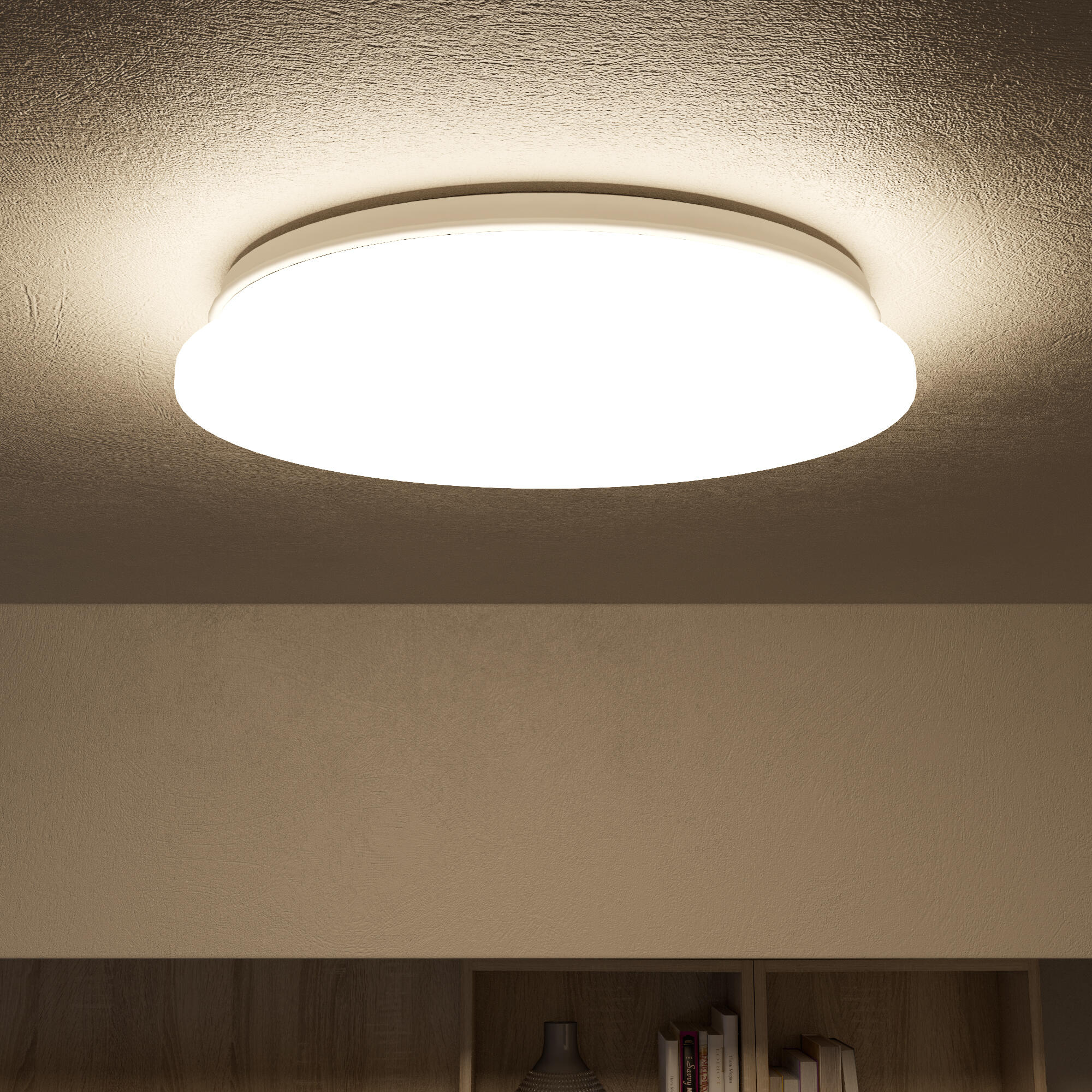 Plafoniera LED moderno Moon, bianco Ø 40 cm, luce naturale, 1800 lumen ...