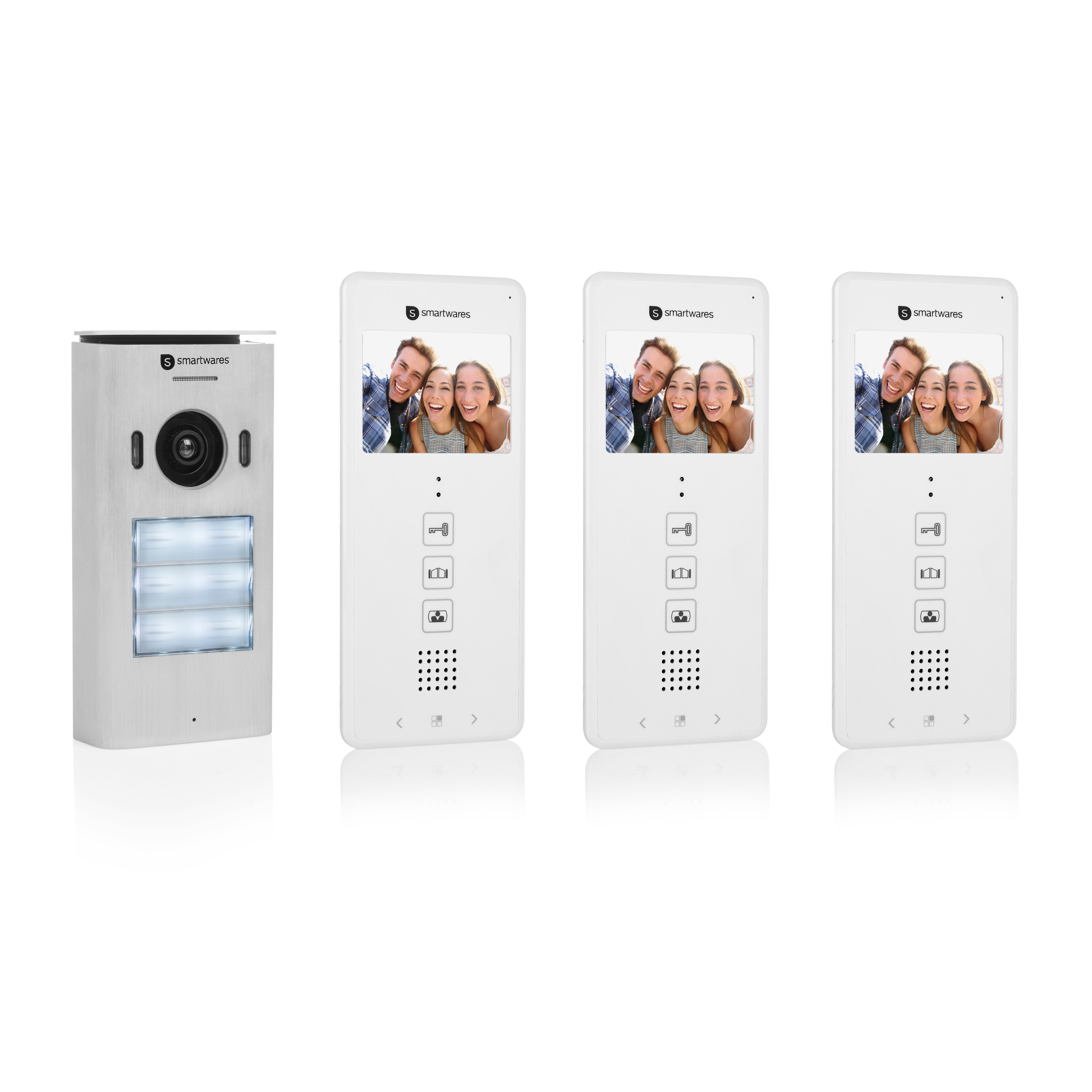 Visiophone SMARTWARES 3 écrans 3.5 2 fils | Leroy Merlin