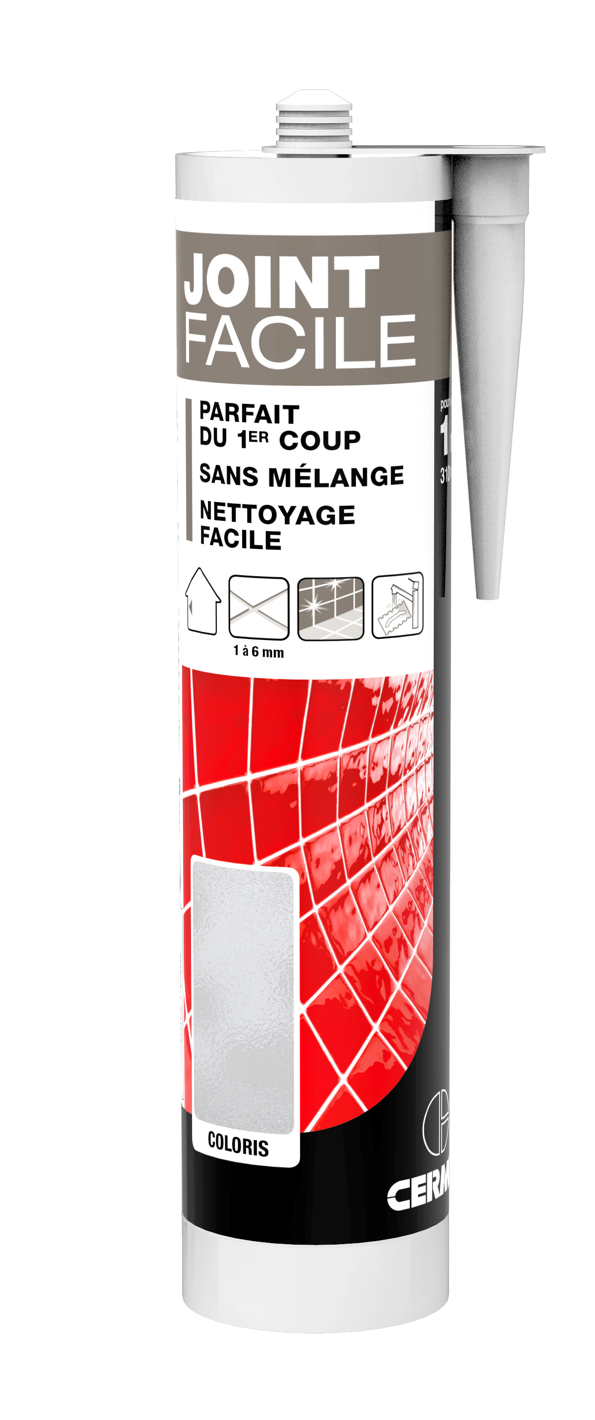 Pâte à joint carrelage CERMIX gris clair 310 ml Joint facile | Leroy Merlin