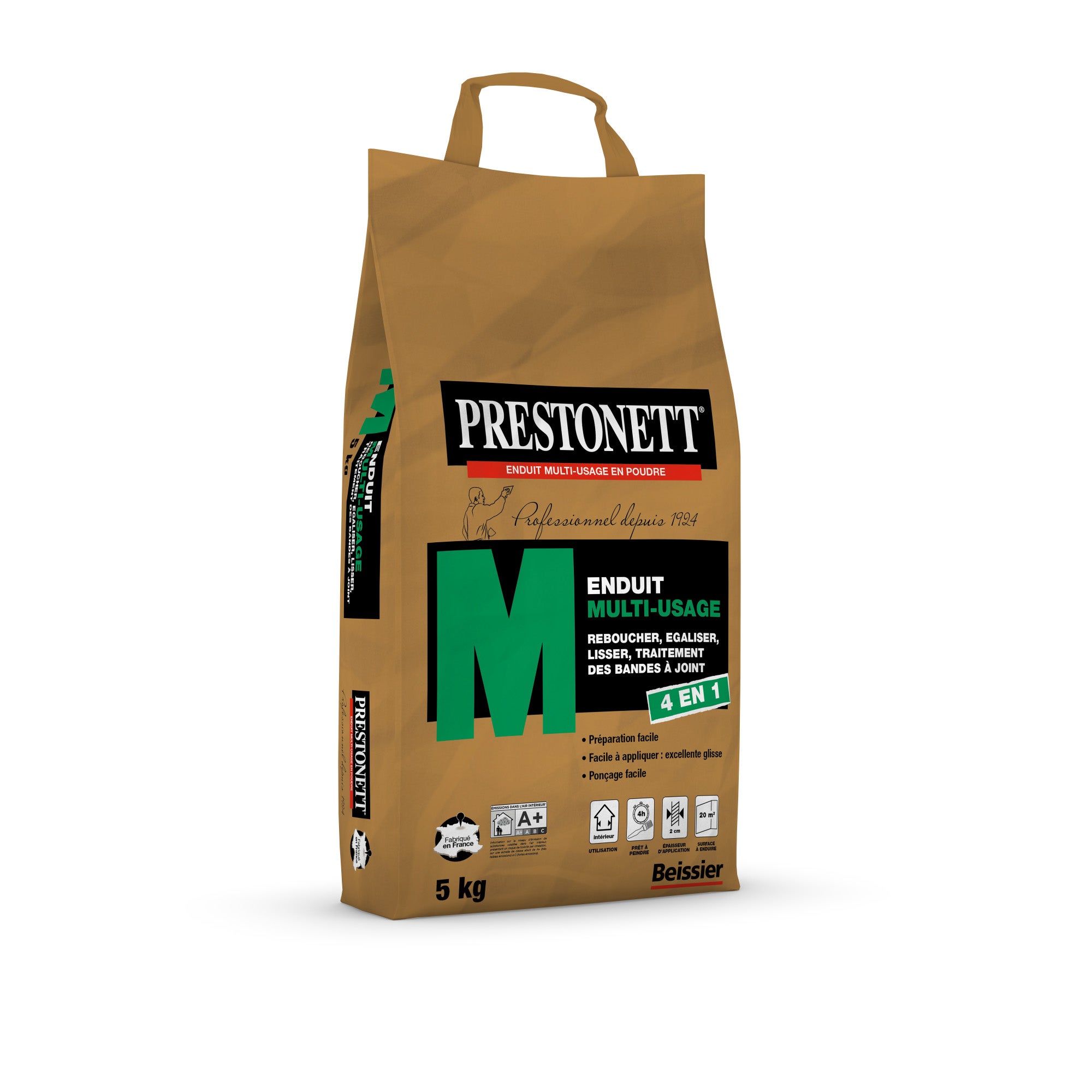 Enduit Multifonction en poudre M PRESTONETT 5 kg | Leroy Merlin