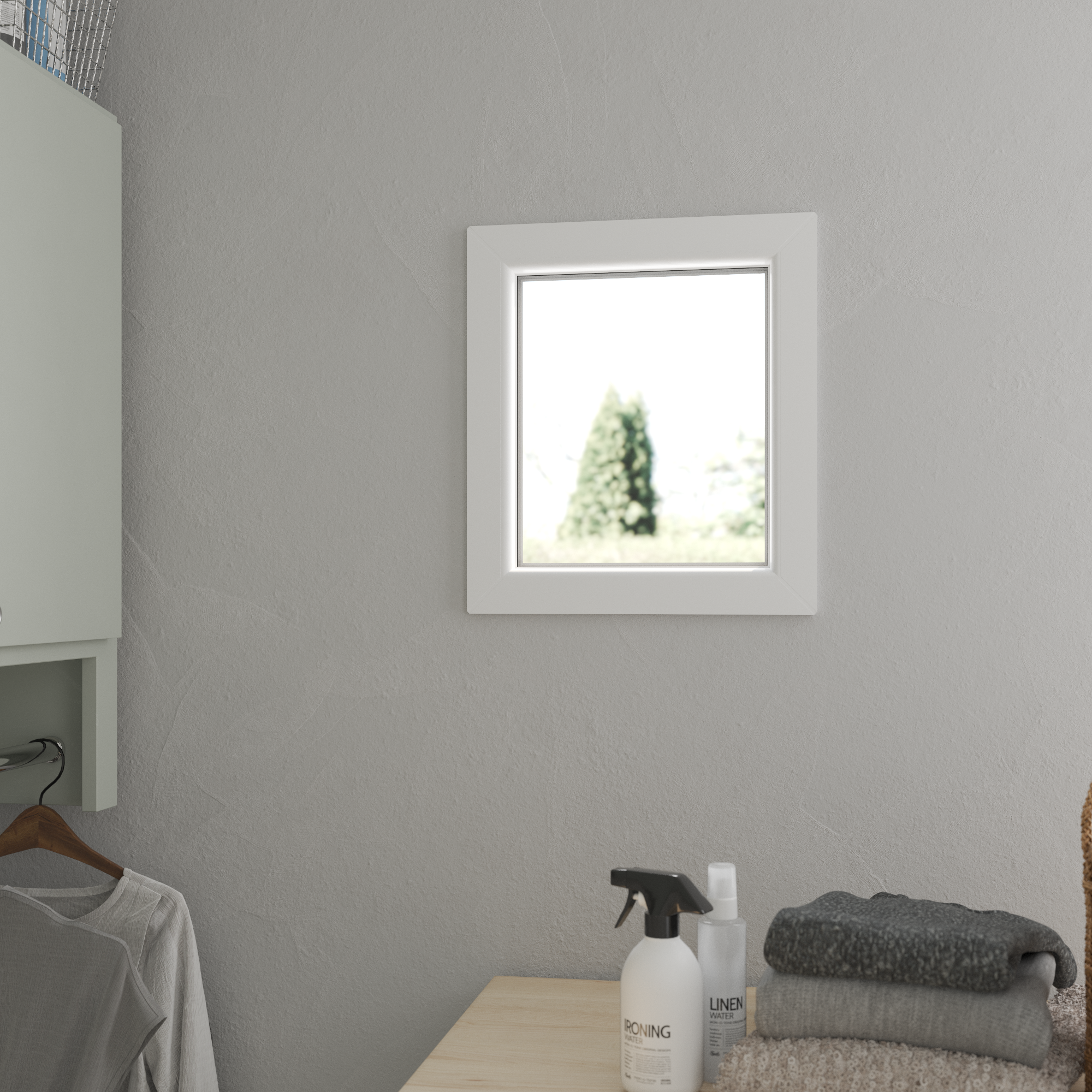 Chassis Fixe PVC Essentiel H.45xl.40cm blanc | Leroy Merlin