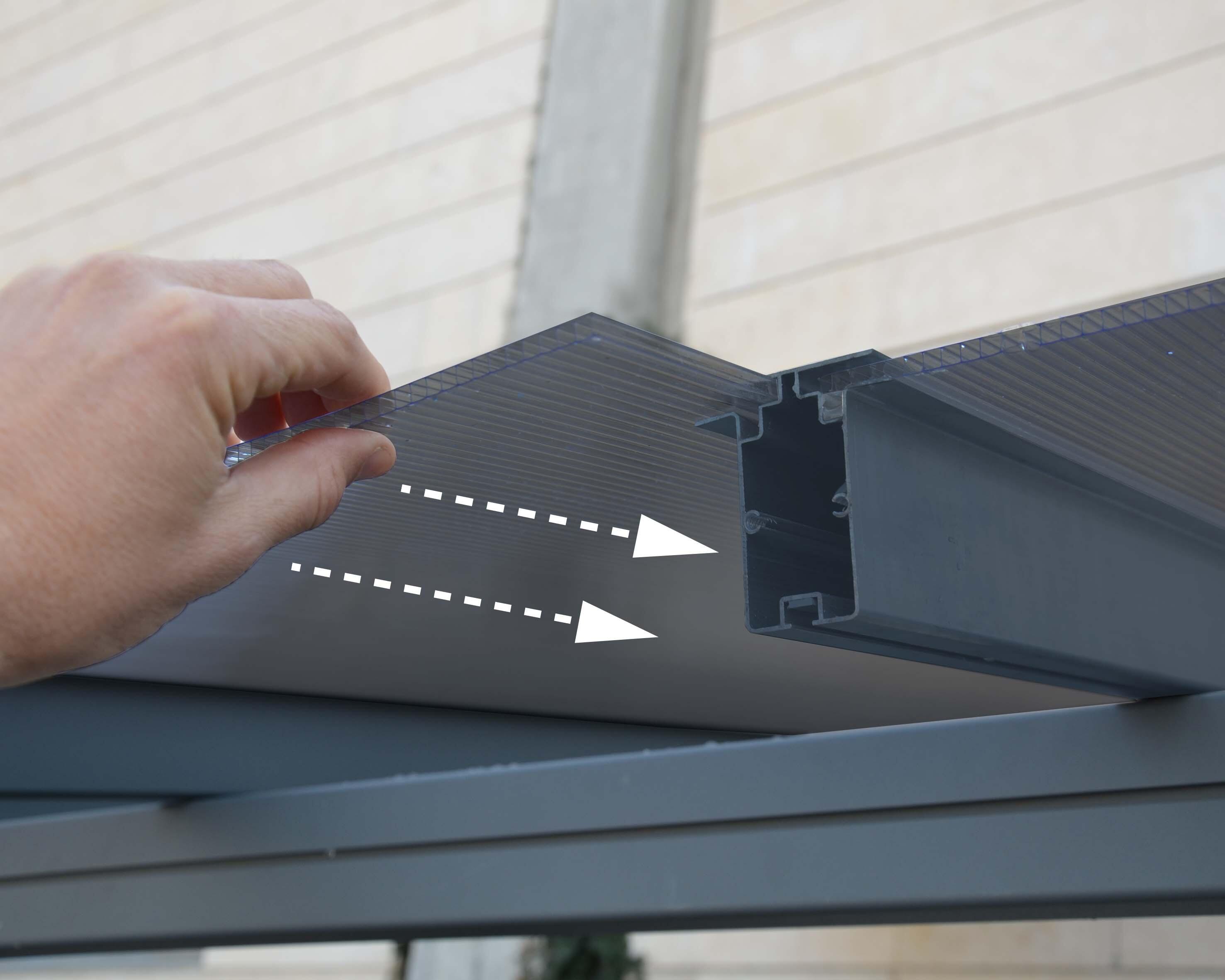 Carport Verona toit plat PALRAM 504 x 299 cm | Leroy Merlin