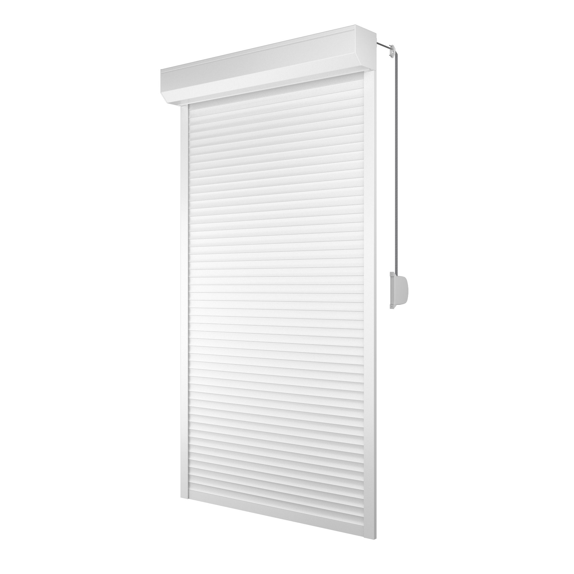Volet roulant manuel pvc blanc manuel à sangle FRANCE COMBI, H.215 x l ...