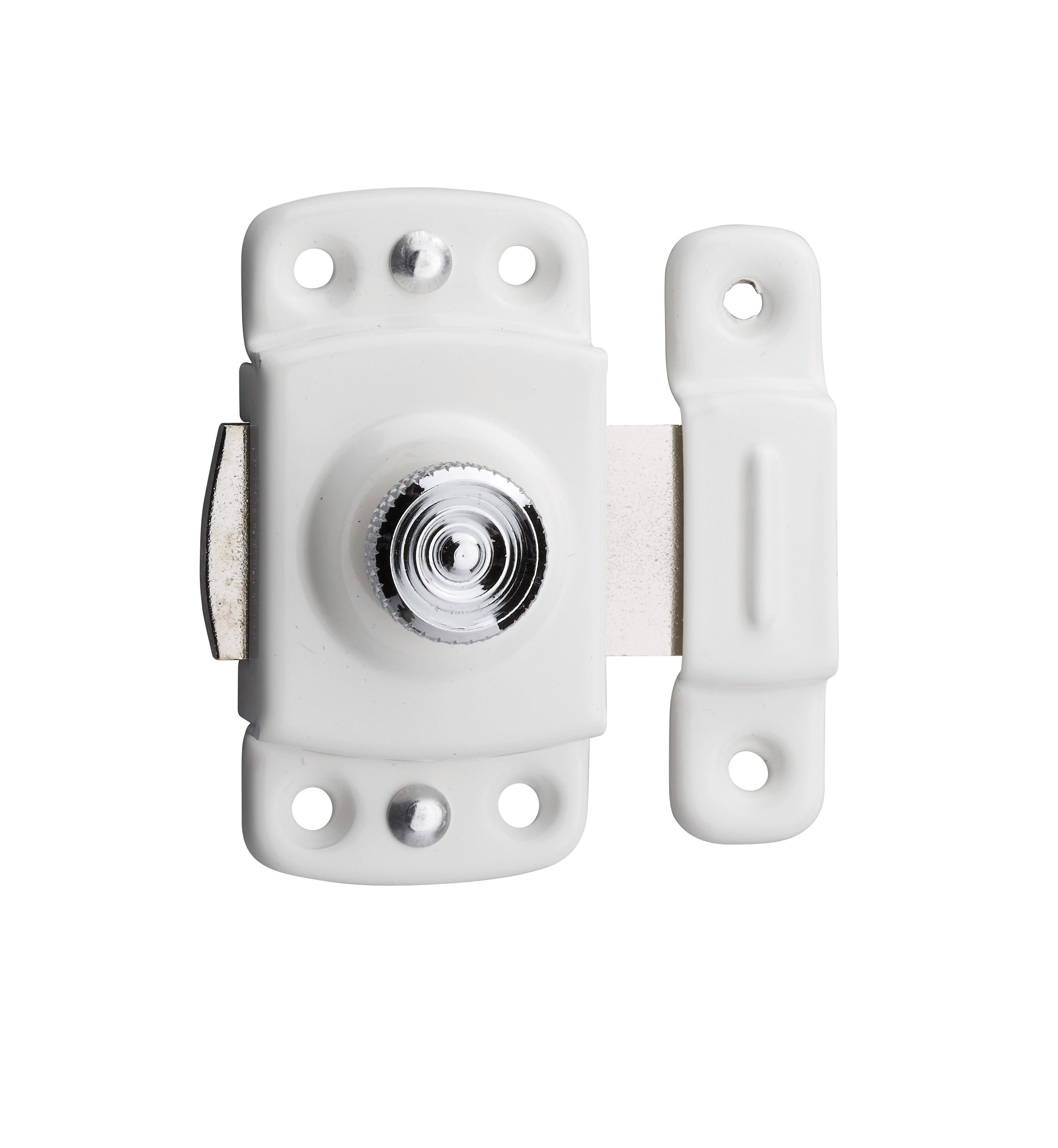 Verrou automatique THIRARD, acier verni blanc | Leroy Merlin