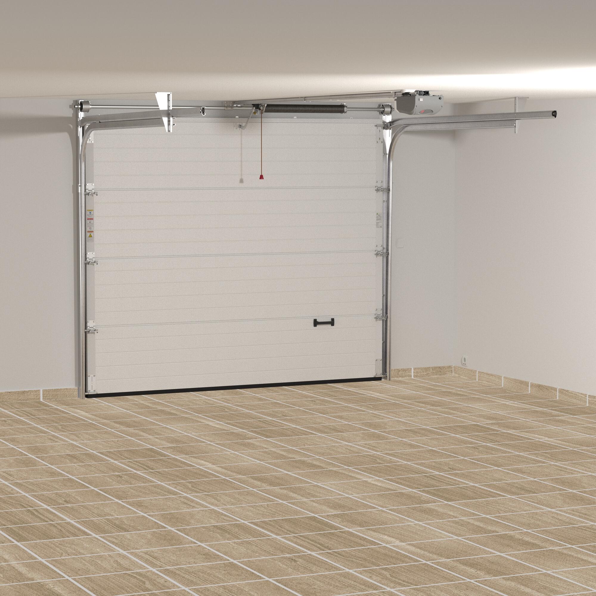 Porte garage sectionnelle moto PRIMO rainures L H.200 x l.240 gris ...