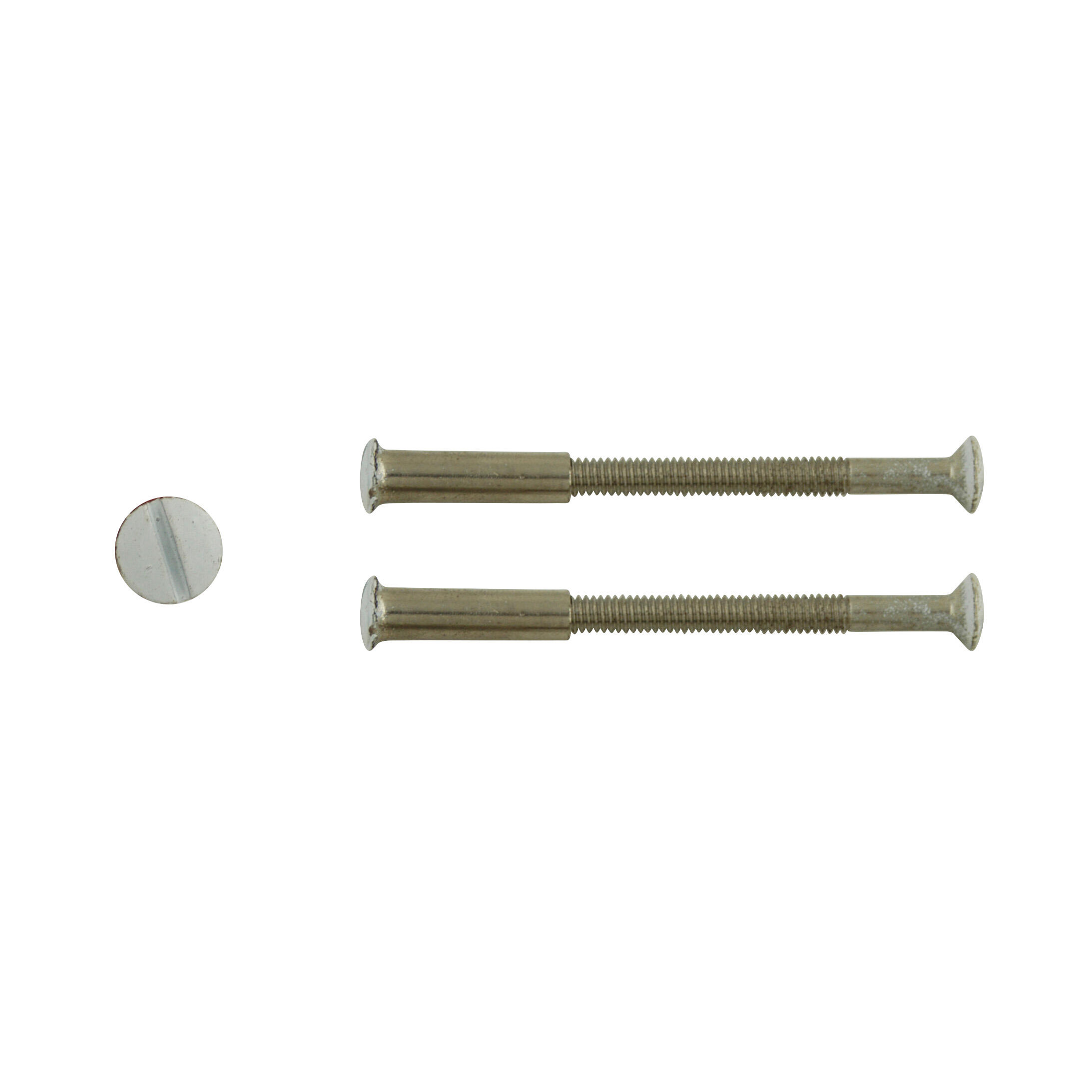 2 vis relieuses acier, blanc L.4.5 x l.0.7 | Leroy Merlin