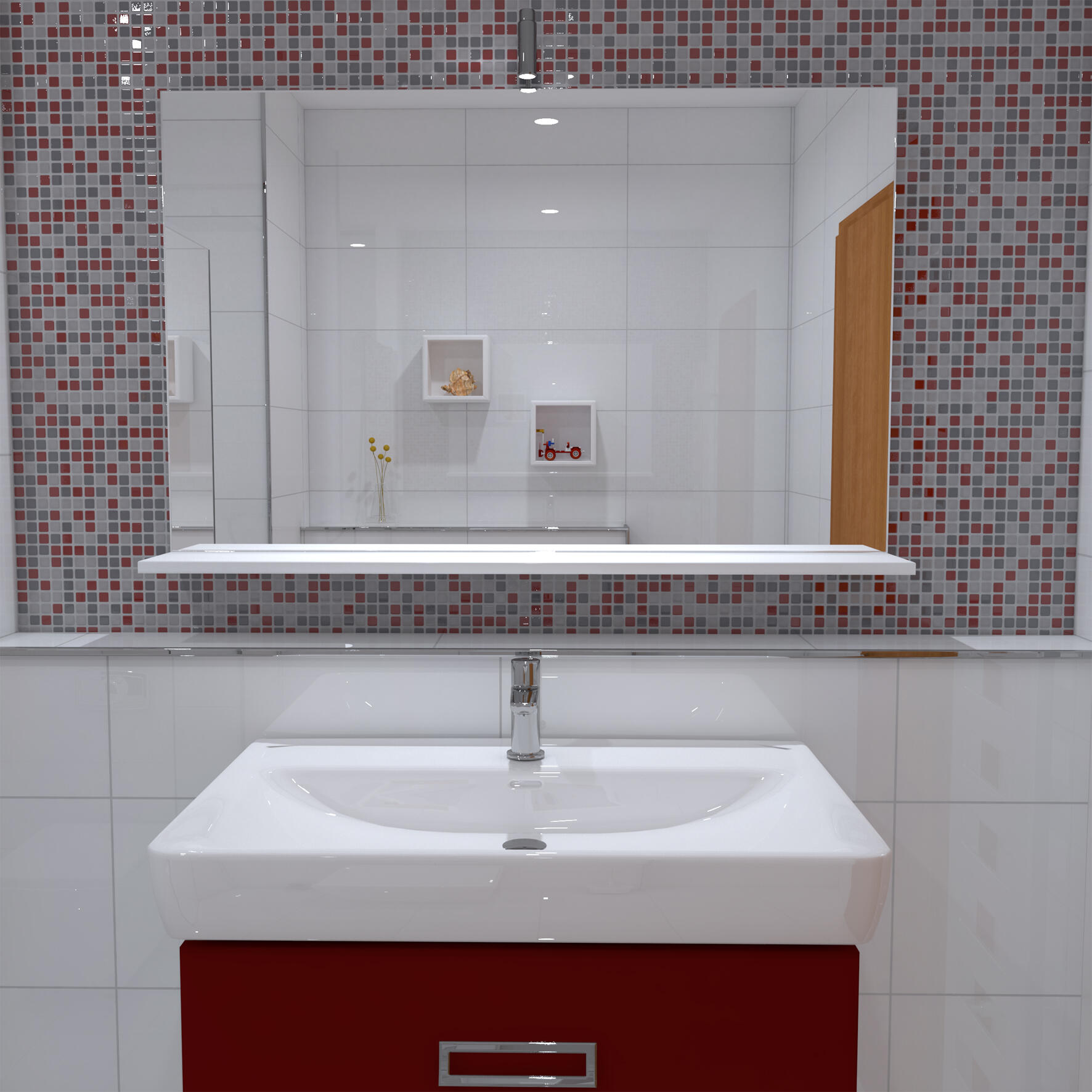 Mosaïque mur Pop verre multicouleur 30 x 30 cm MAT INTER | Leroy Merlin