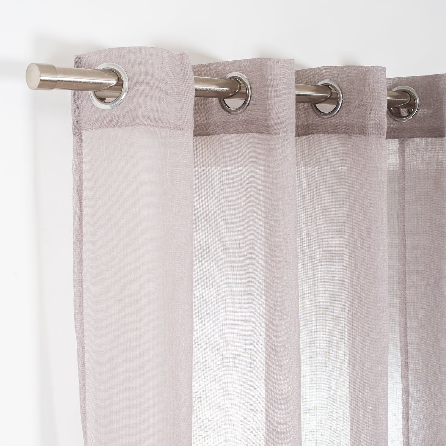 Voilage tamisant, Rio, gris H.240 x l.140 cm | Leroy Merlin