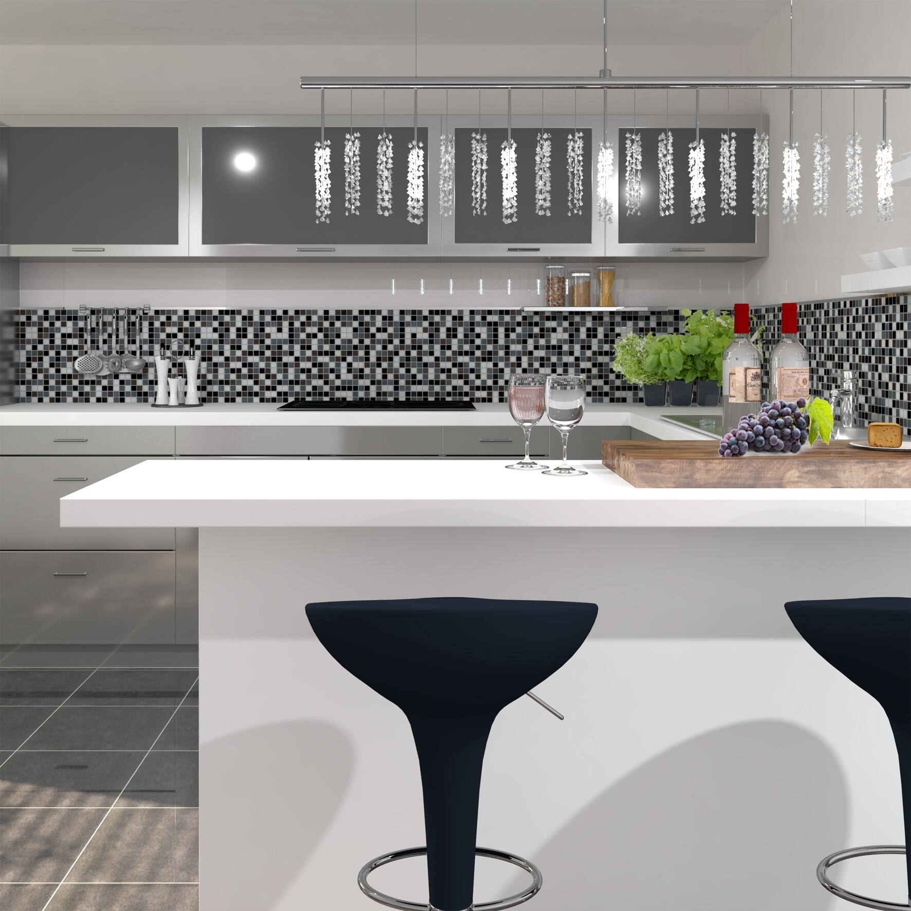 Mosaïque mur Métal verre multicouleur 30 x 30 cm MAT INTER | Leroy Merlin