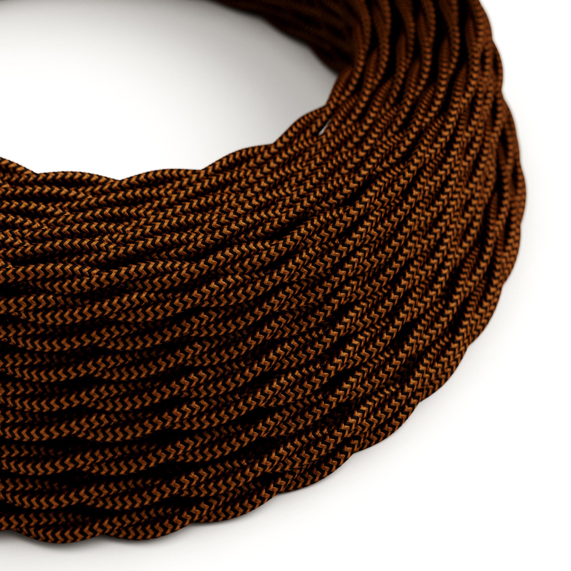 Câble torsade 2.5m, 2x0.75mm², textile effet soie, CREATIVE CABLES noir ...