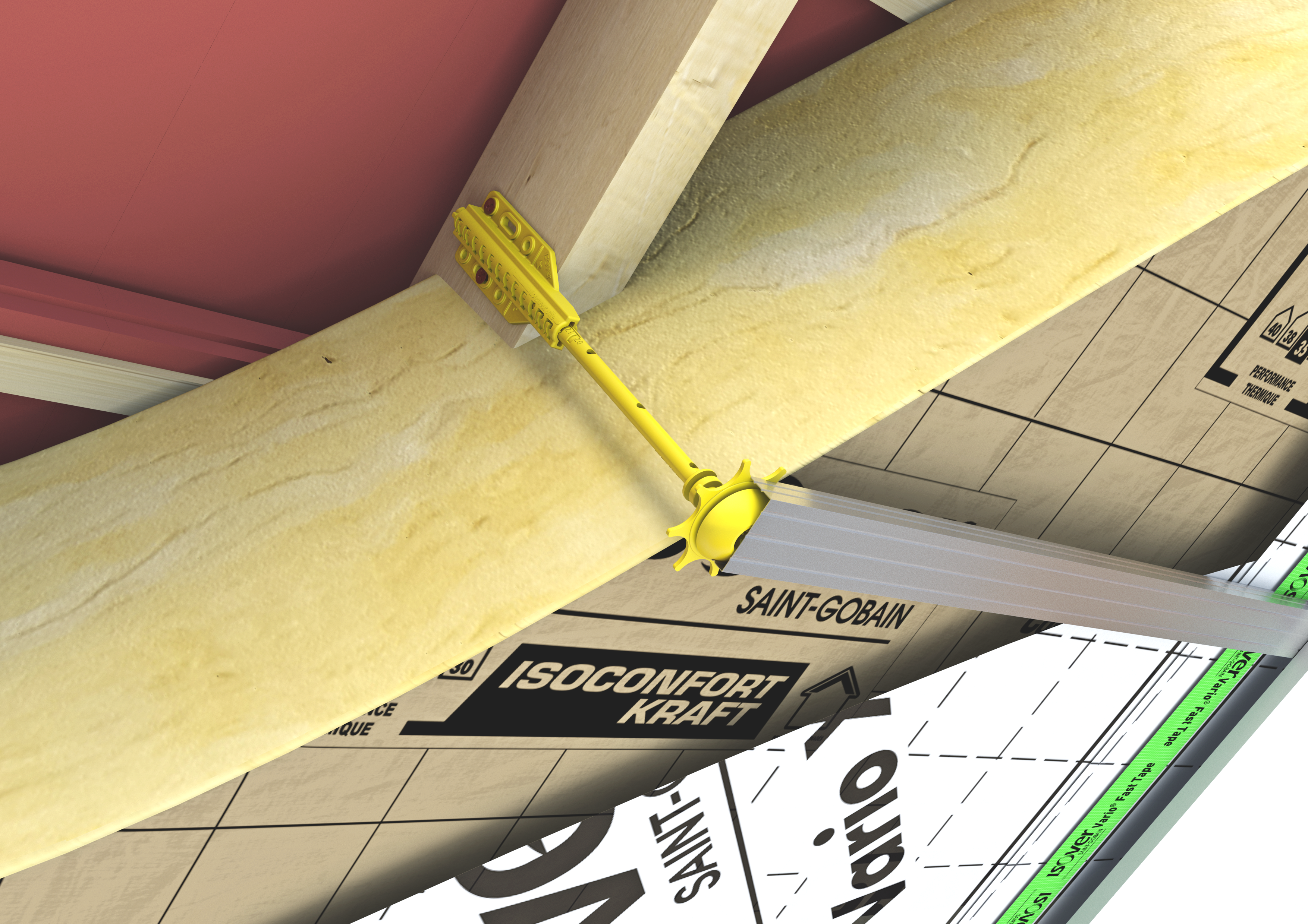 Boite de 40 suspentes réglables Integra2 200-300mm, Isover | Leroy Merlin