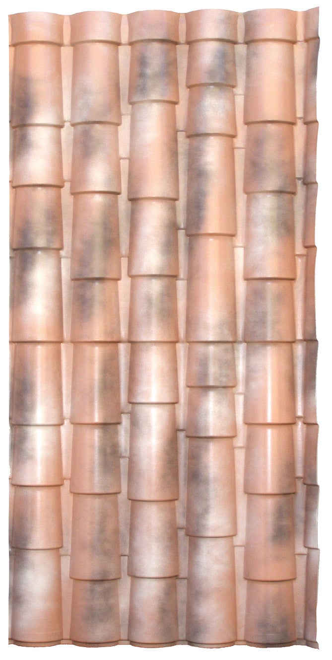 Plaque de toiture imitation tuile pvc sienne antique l.1.015xL.2.13m ...