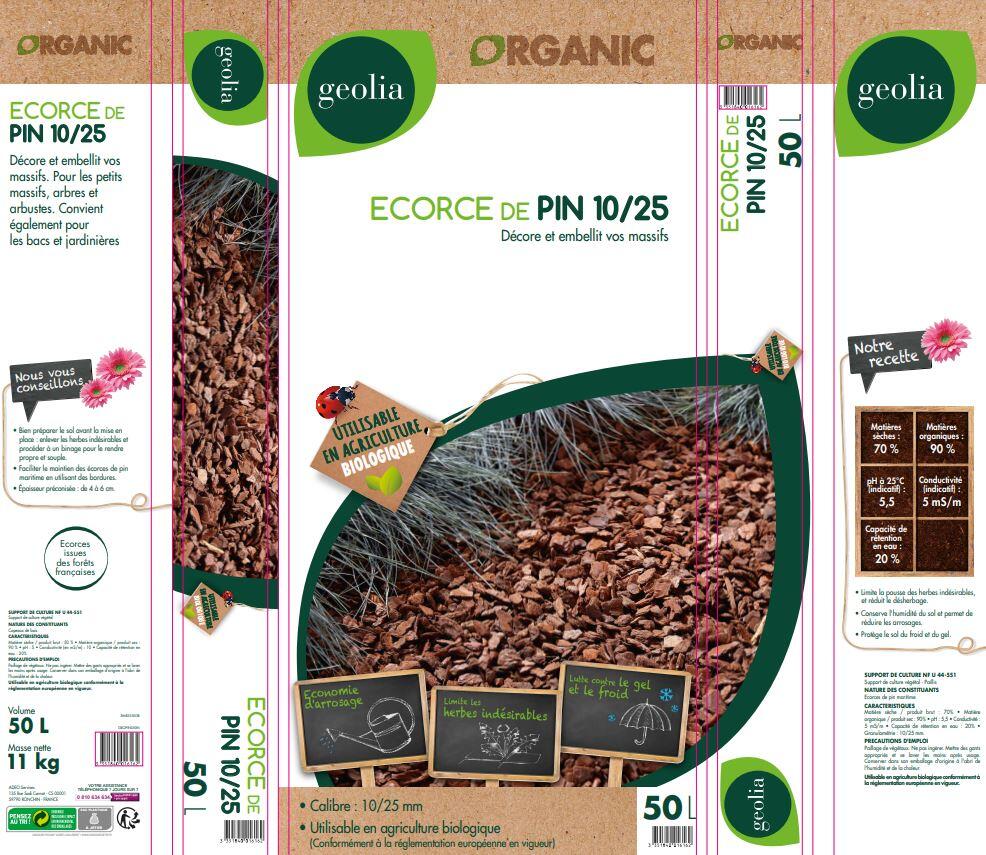 Ecorce de pin GEOLIA 10/25 mm, 50 l | Leroy Merlin