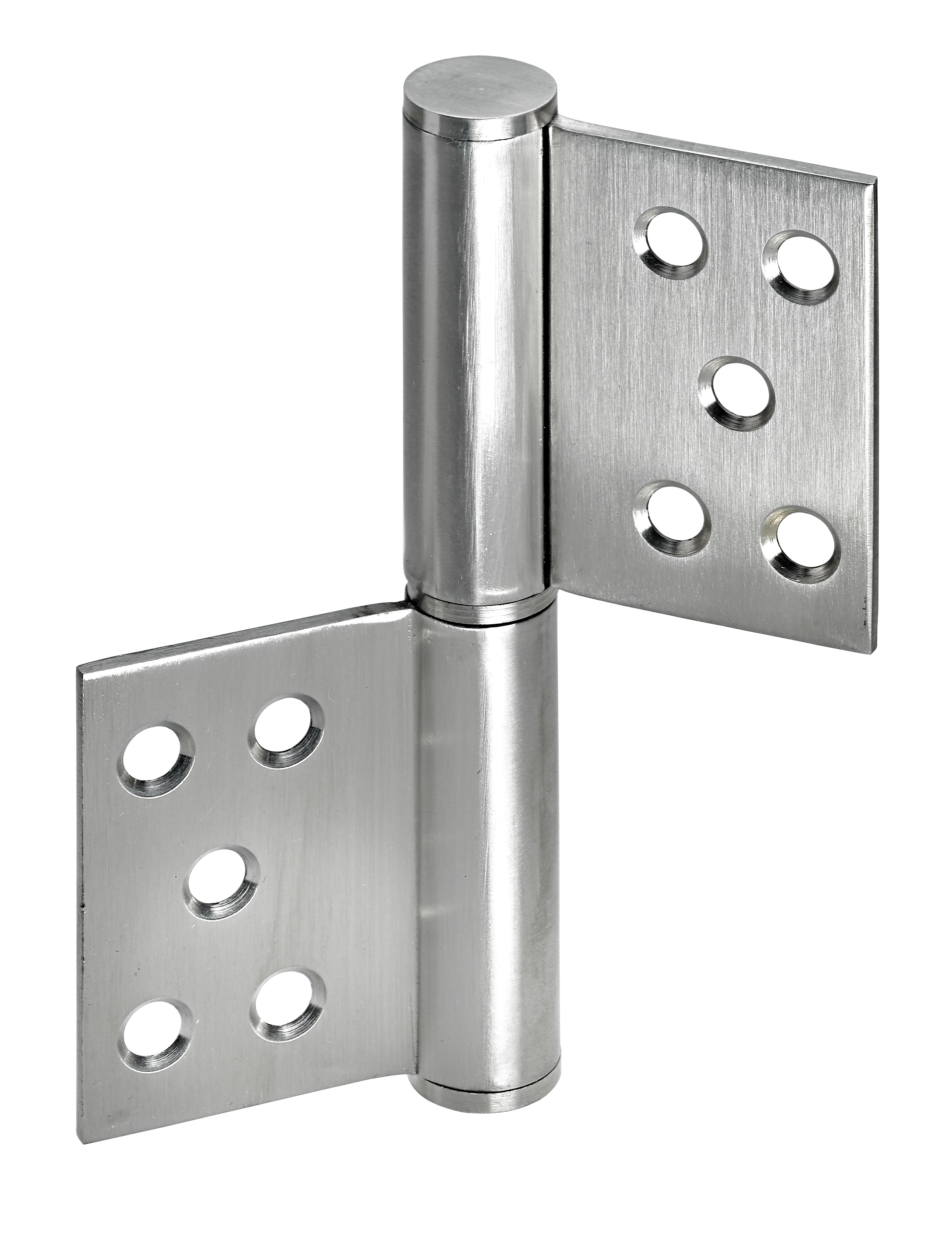Paumelle de porte biseautée en inox, côté droit ou gauche, L.125 mm x l ...