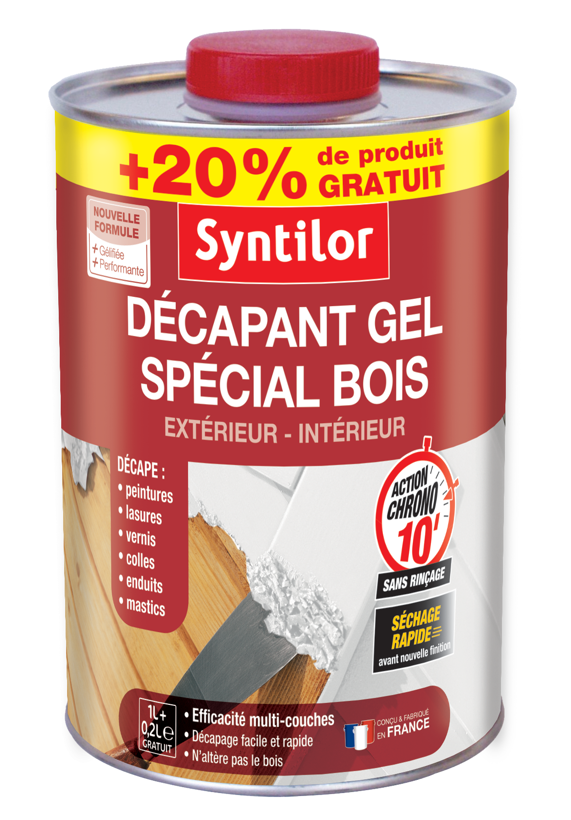 Décapant pour le bois SYNTILOR Gel 1L+20% gratuit | Leroy Merlin