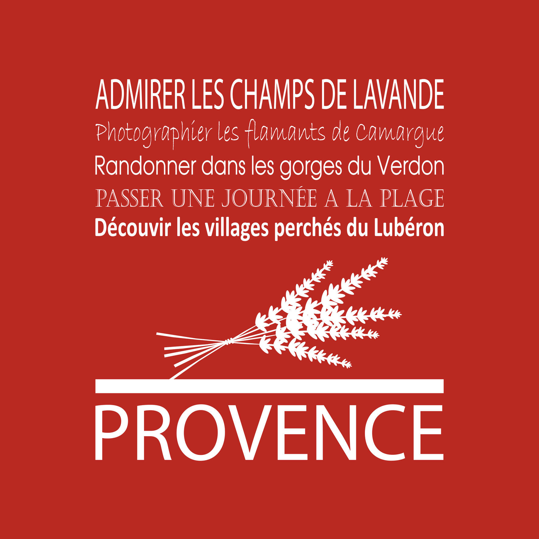 Toile PROVENCE, rouge CEANOTHE l.30 x H.30 cm | Leroy Merlin