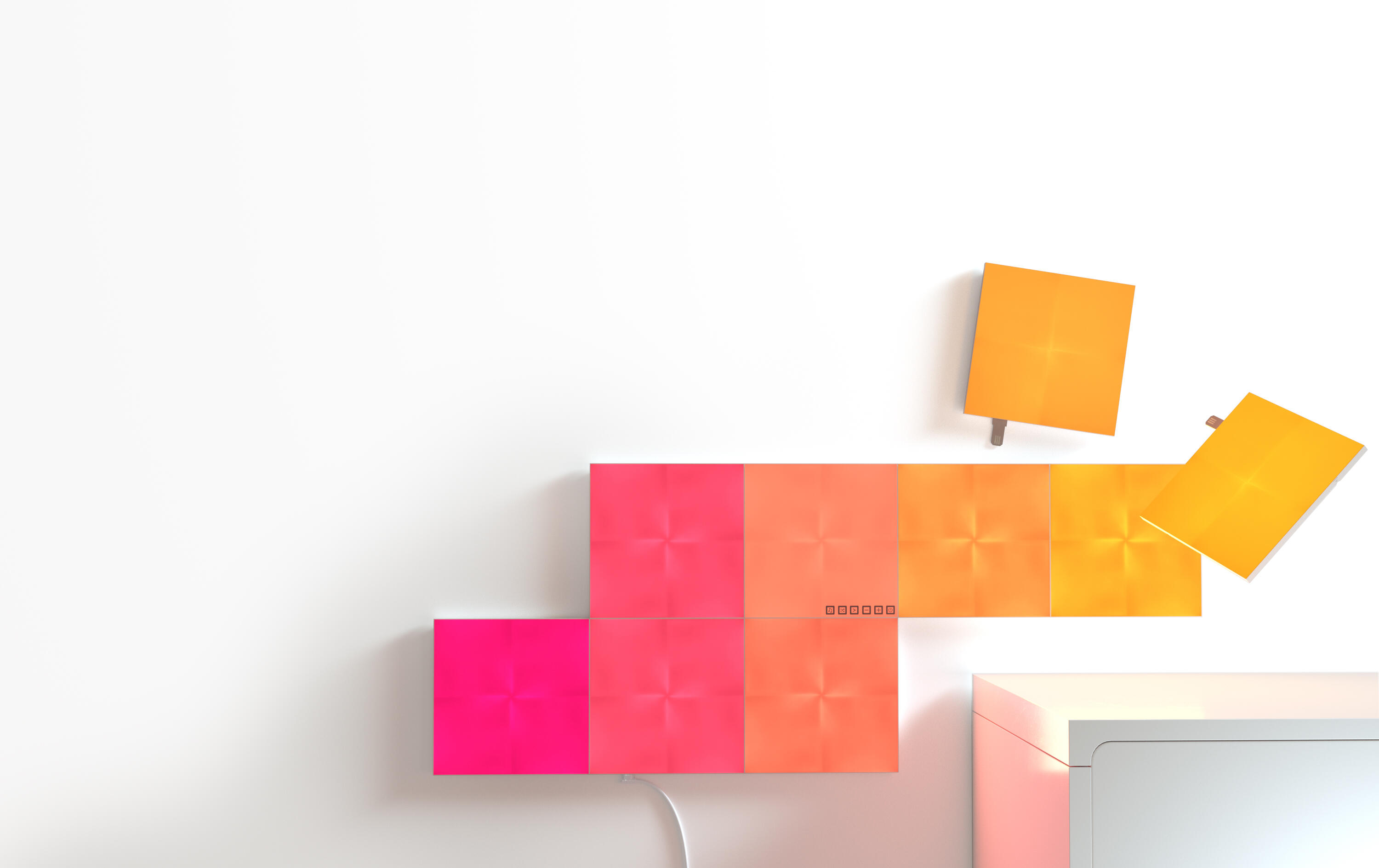 Nanoleaf Canvas - Pack de base - 9 panneaux lumineux LED | Leroy Merlin