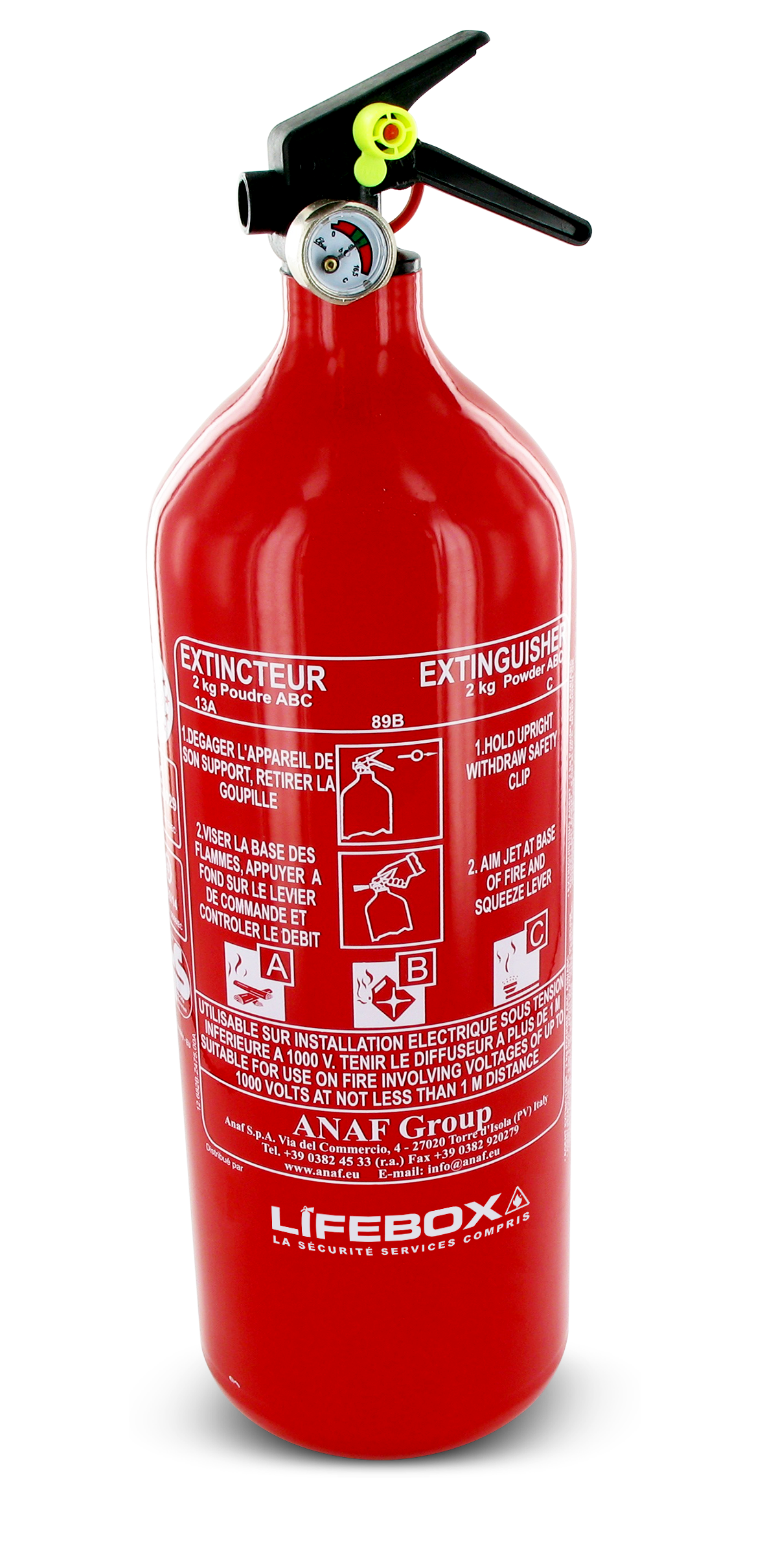 Extincteur 2kg nf poudre abc LIFEBOX | Leroy Merlin