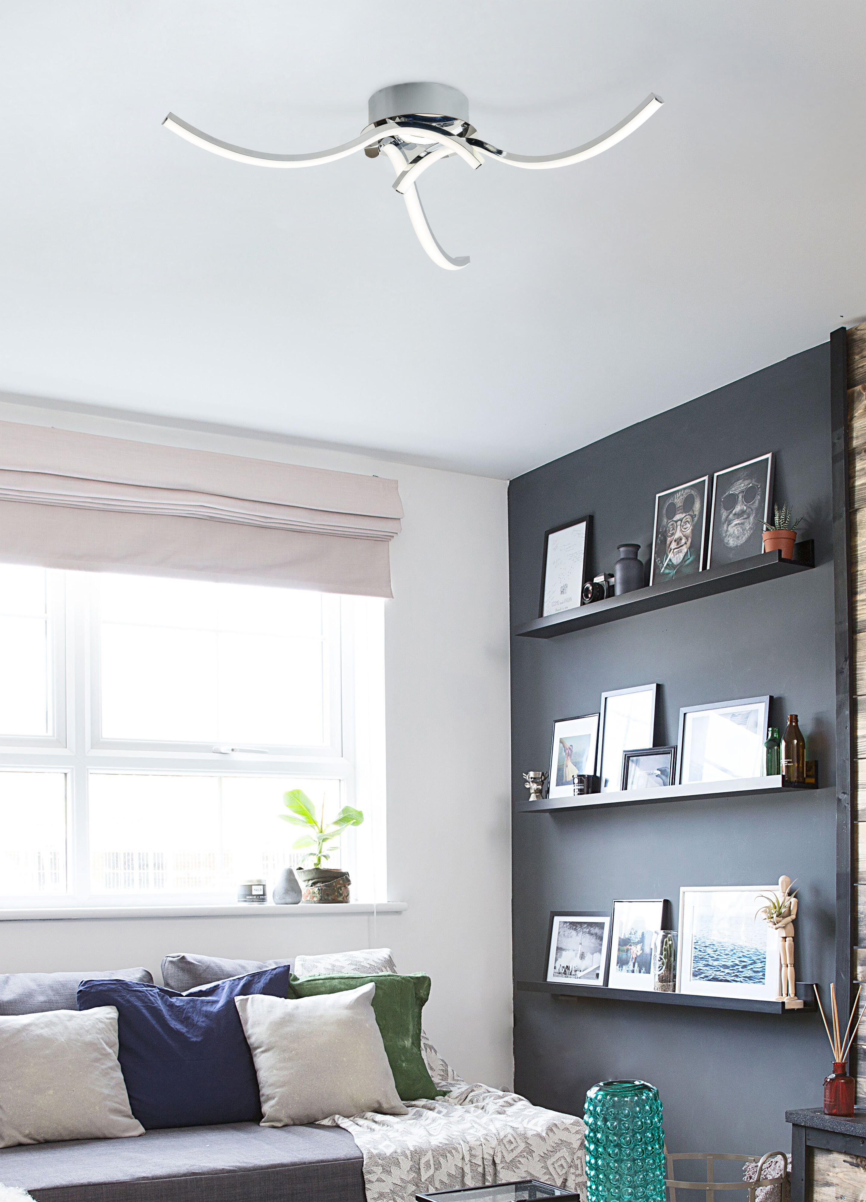 Plafoniera LED moderno Roxie, cromo, luce naturale NOVECENTO | Leroy Merlin