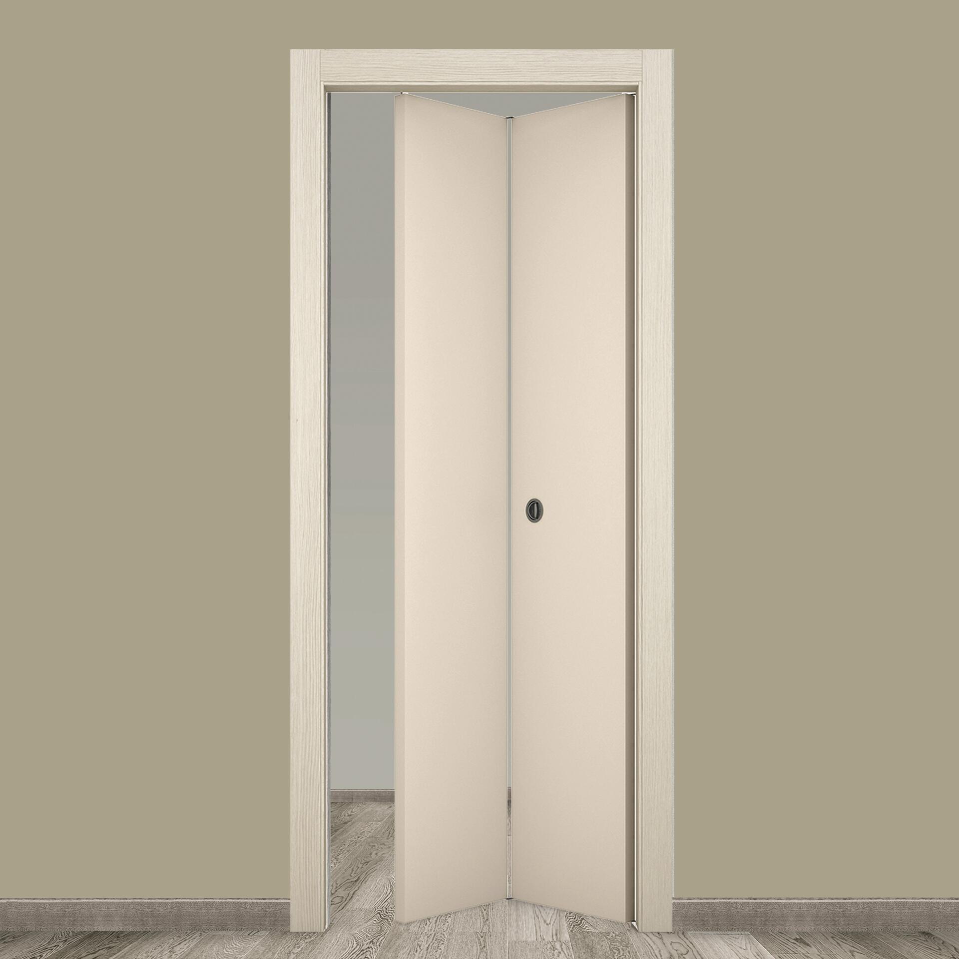 Porta tamburata pieghevole a libro simmetrica Cong avorio L 80 x H 210 ...