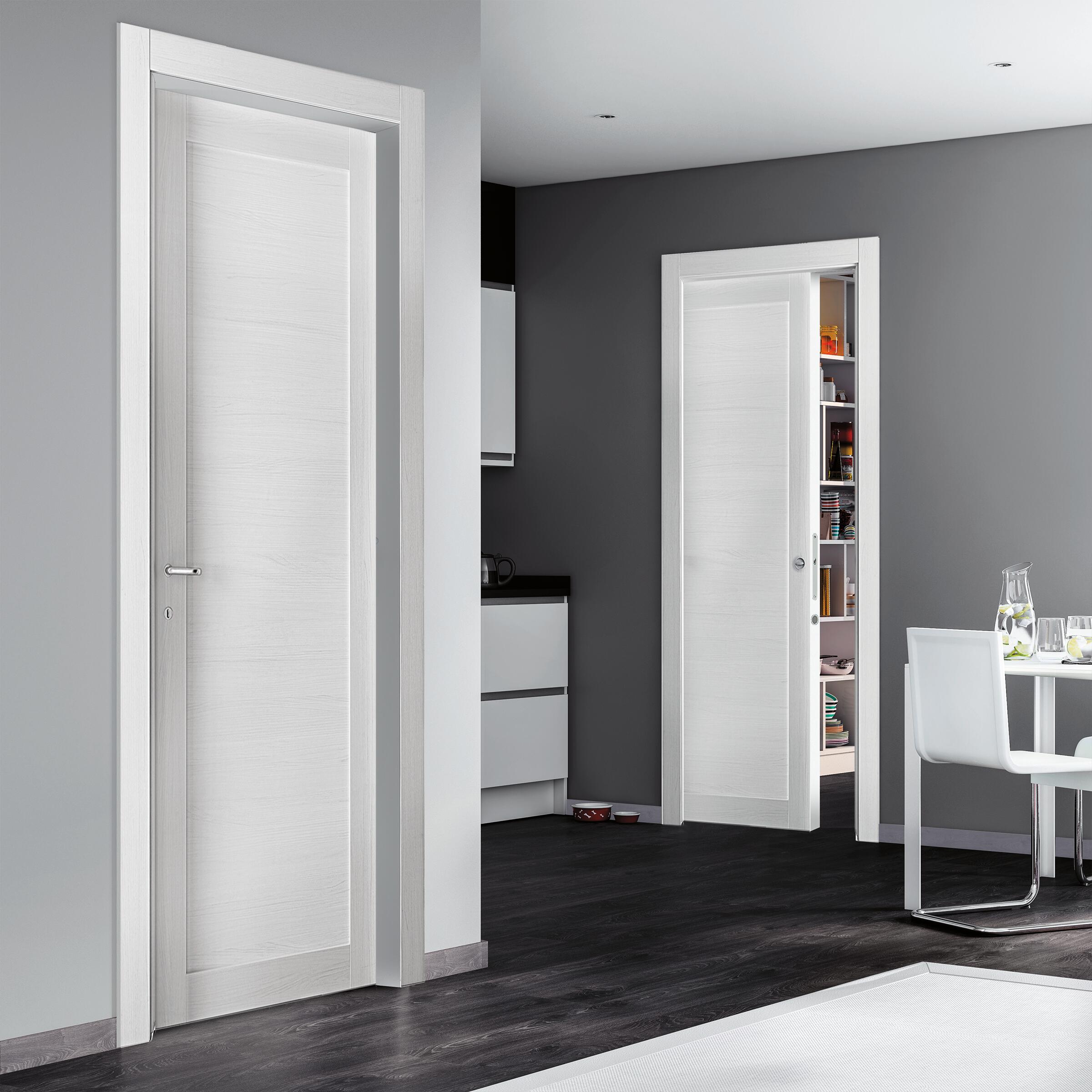 Porta scorrevole Nilo bianco L 80 x H 210 cm reversibile | Leroy Merlin