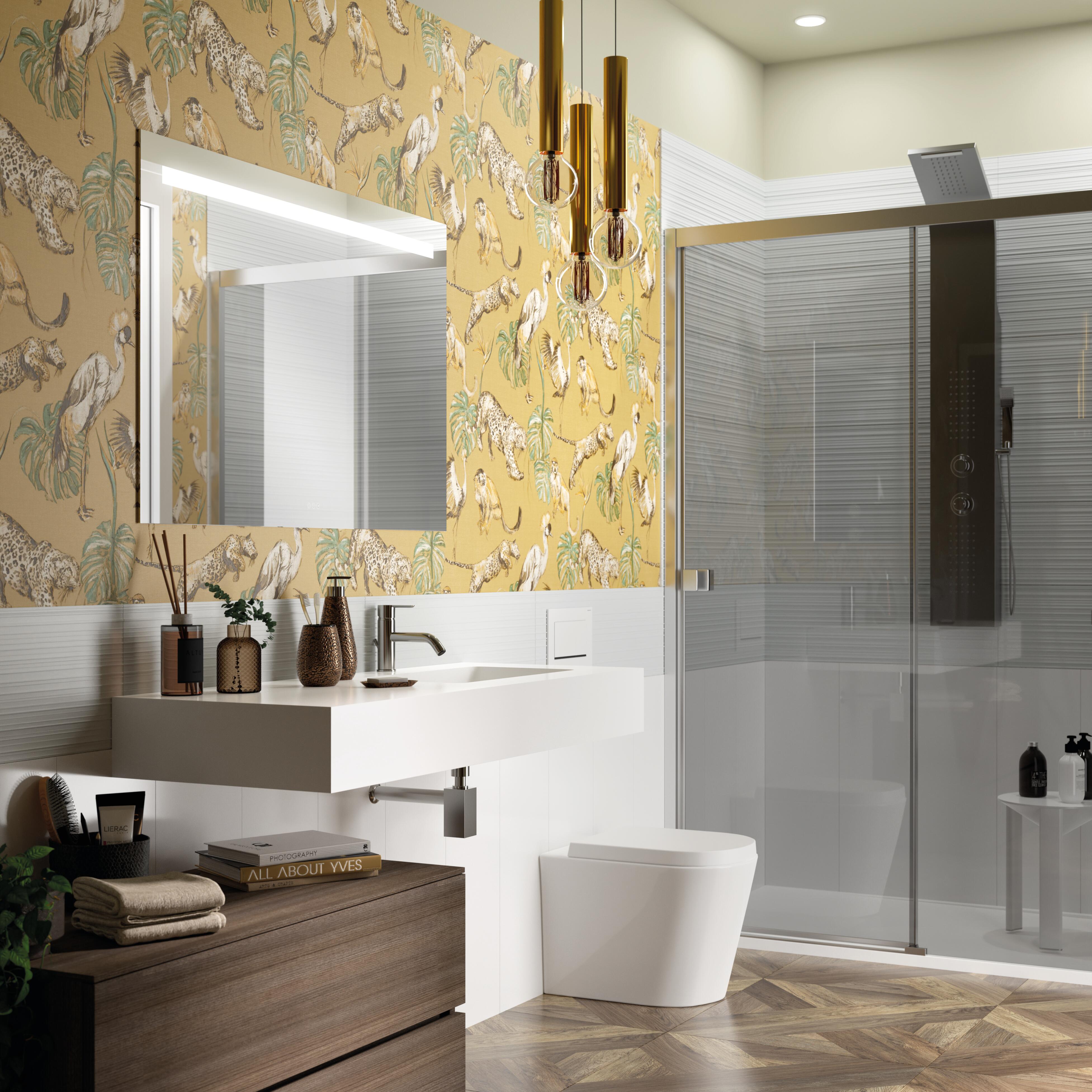 Vaso WC filomuro SENSEA compacta , sedile incluso P 55 x L 36 x H 39.5 ...