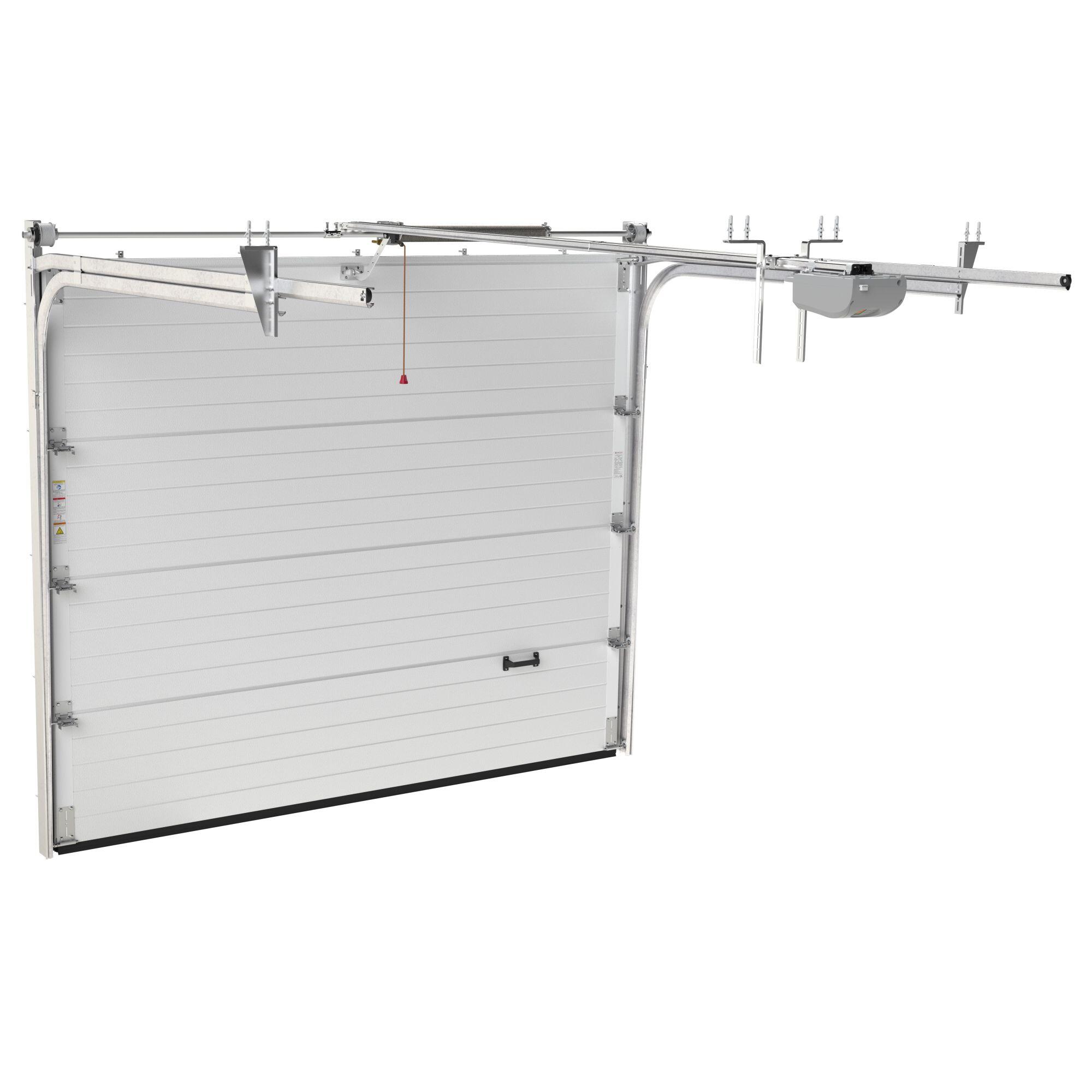 Porte garage sectionnelle moto PRIMO rainures L H.200 x l.240 gris ...