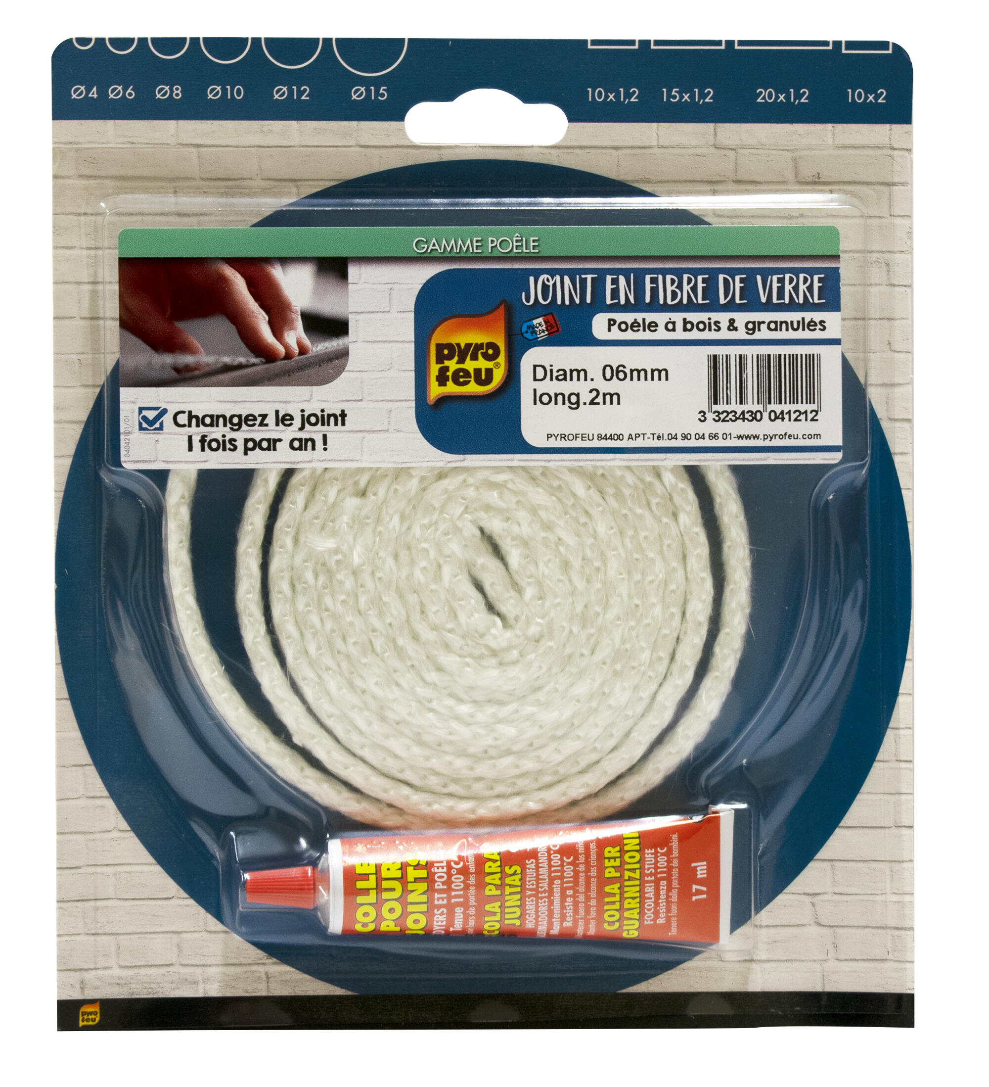 Joint blanc rond D6 2M PYROFEU | Leroy Merlin