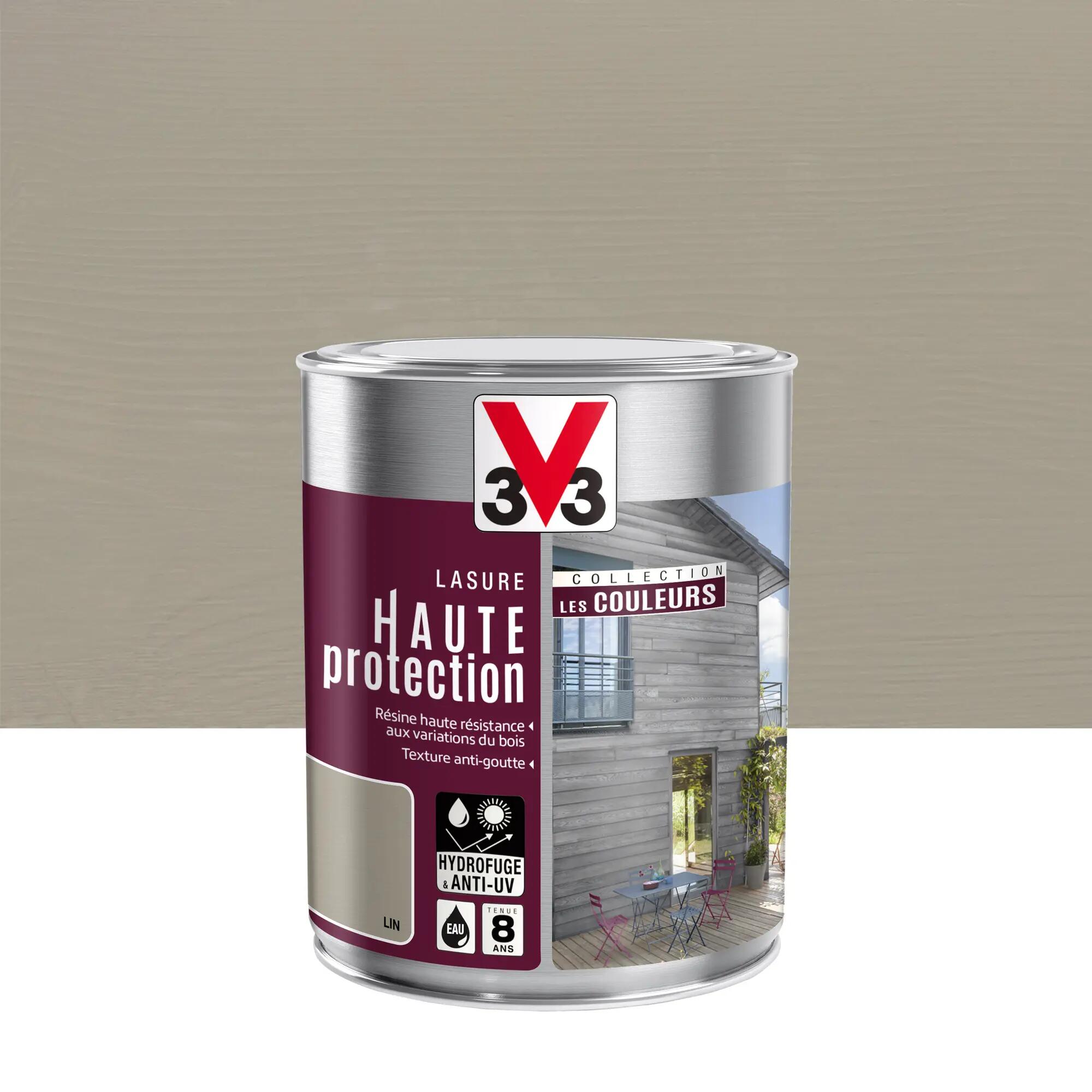Lasure V33 Hp les couleurs 8 ans lin satiné 1 l | Leroy Merlin