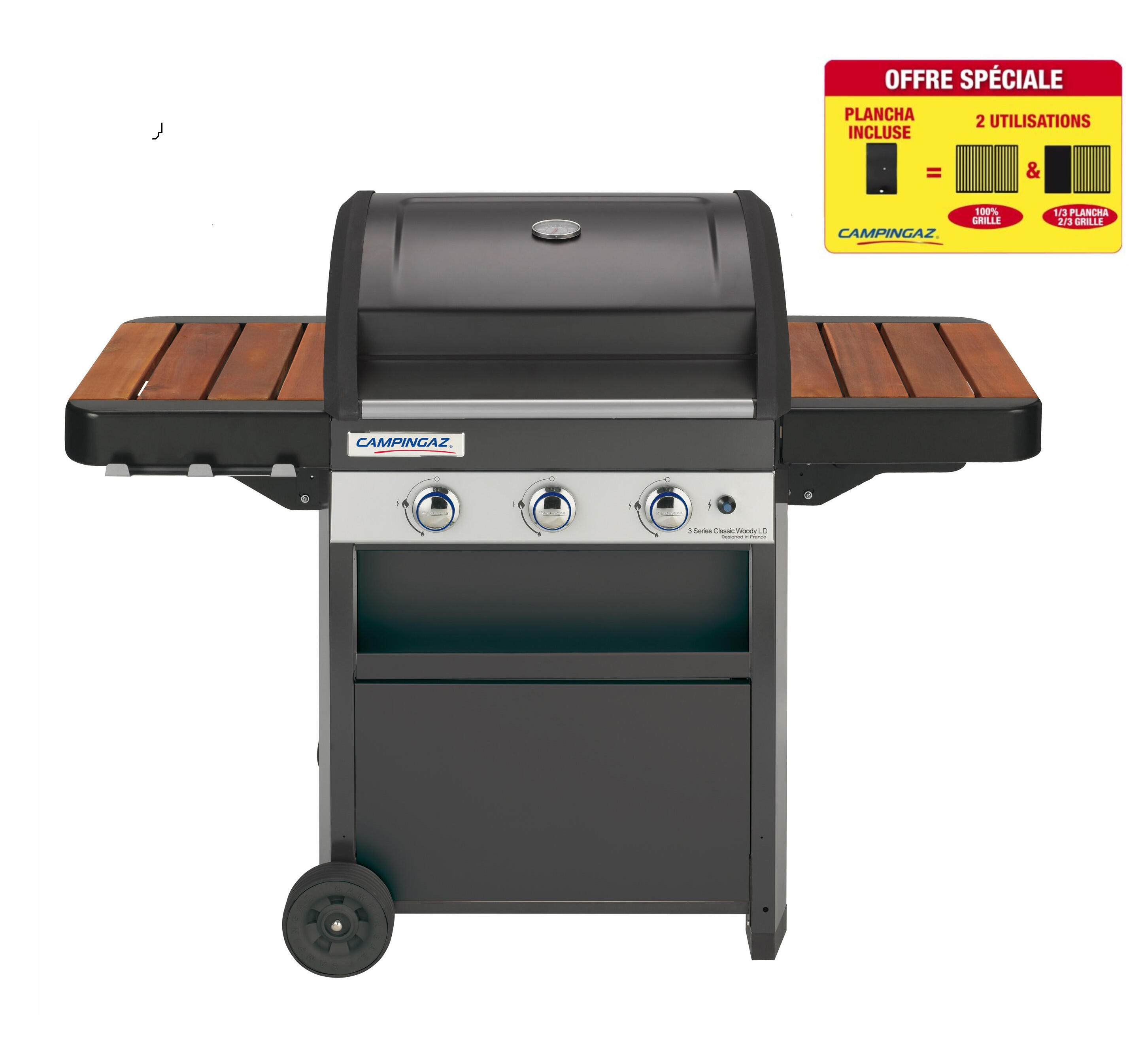 Barbecue au gaz CAMPINGAZ 3 Series Classic wld 2en1 + plancha, noir ...
