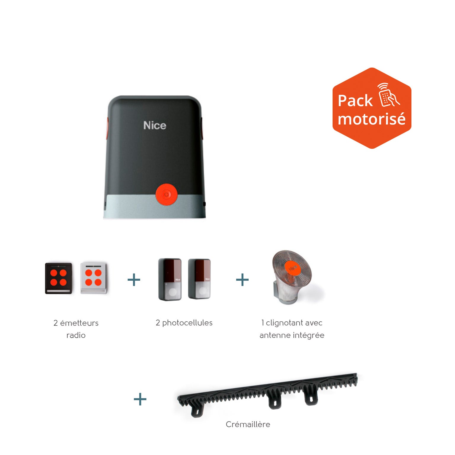 Motorisation de portail coulissant NICE HOME Filo 400 | Leroy Merlin