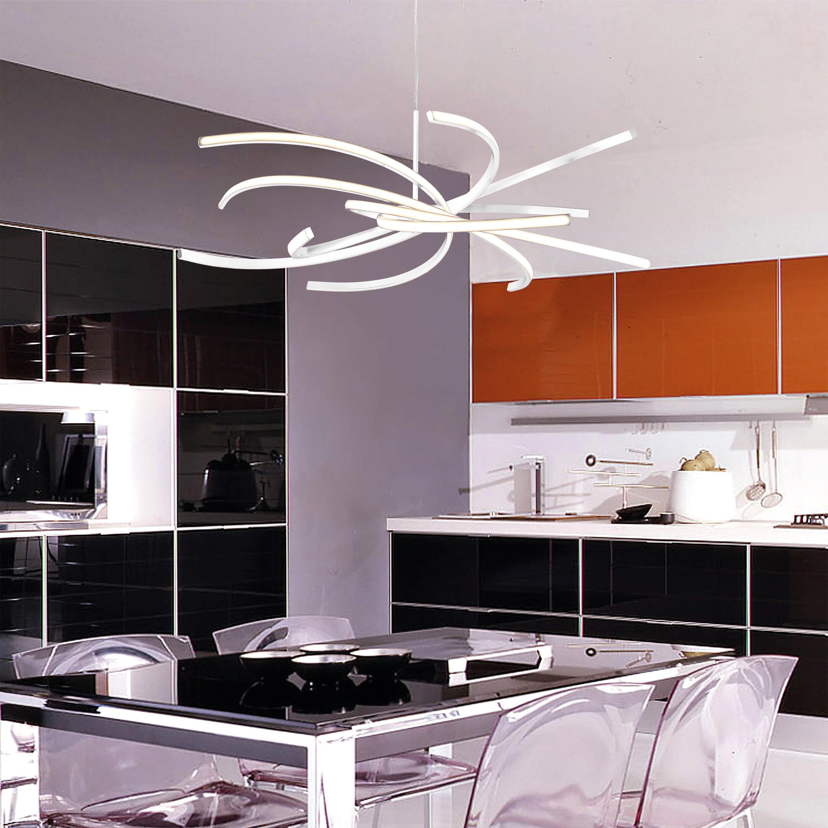 Lampadario LED moderno Elettra bianco, luce naturale 6400 lumen ...