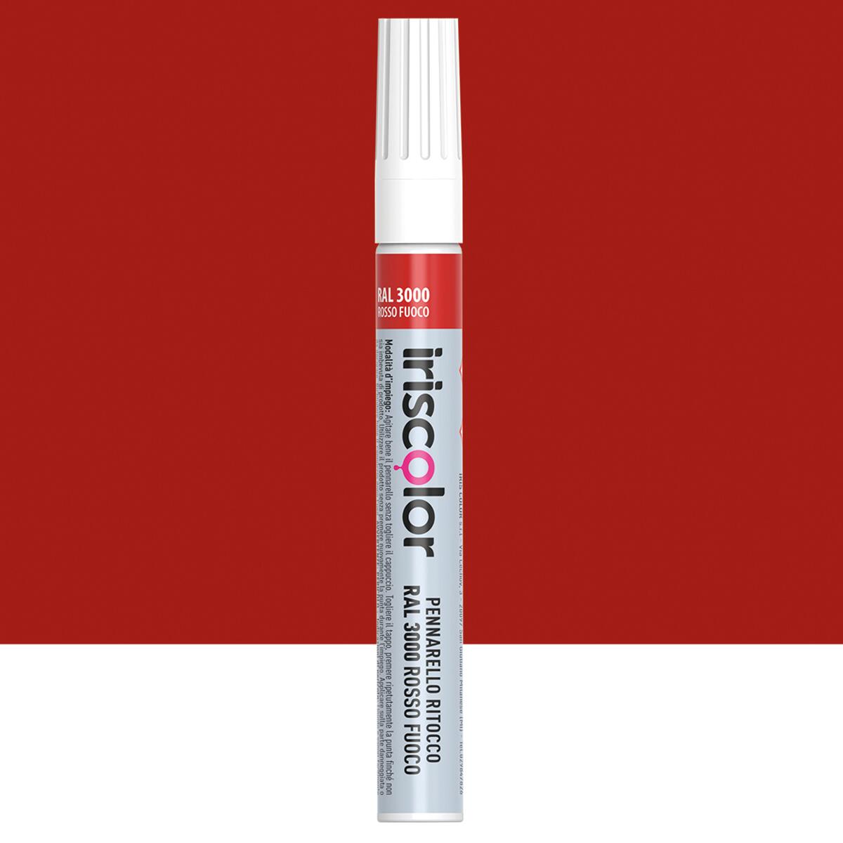 Pennarello ritocchi IRIS COLOR 10 ml rosso brillante ral 3000 | Leroy ...