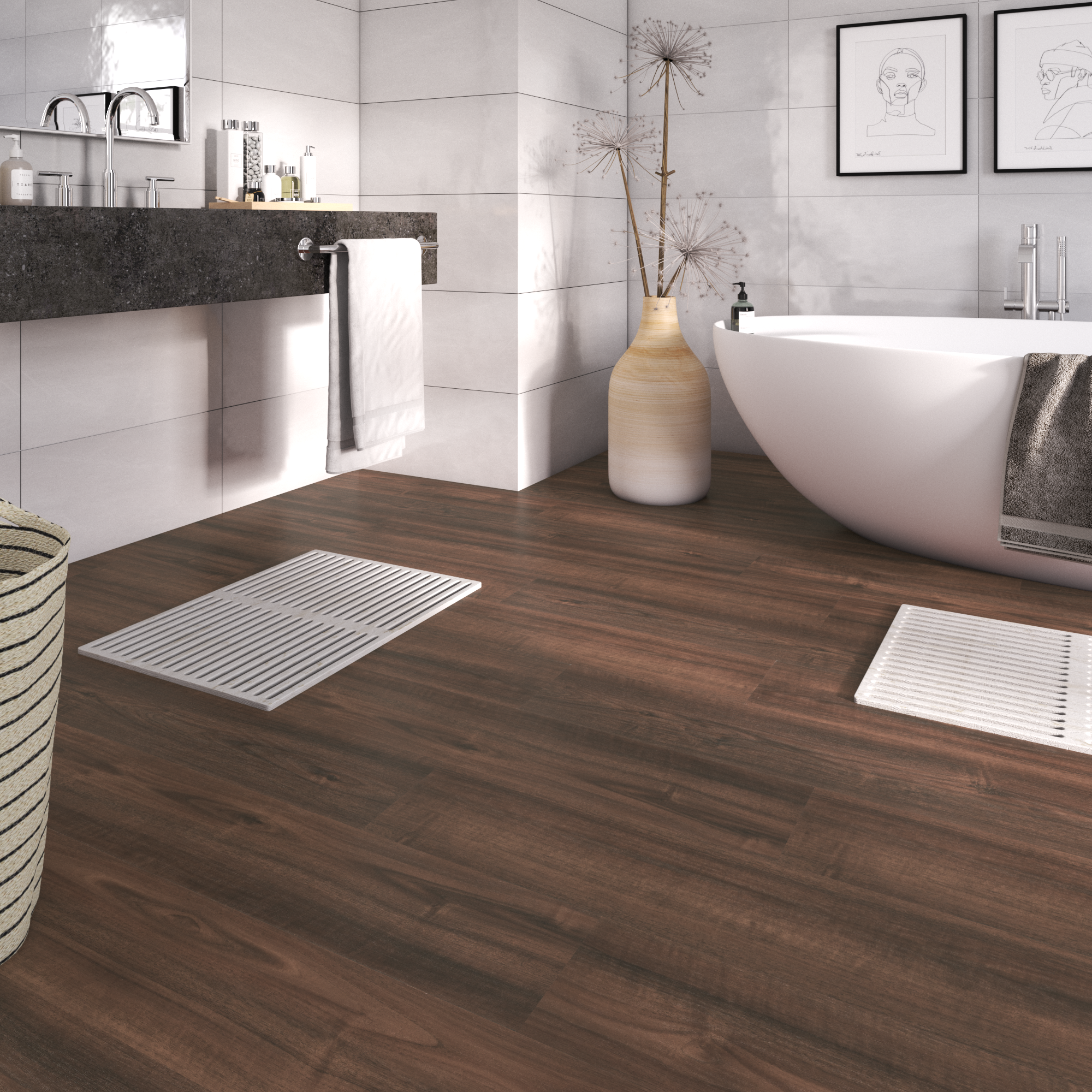 Lame PVC clipsable intenso ARTENS Lassen bois foncé | Leroy Merlin