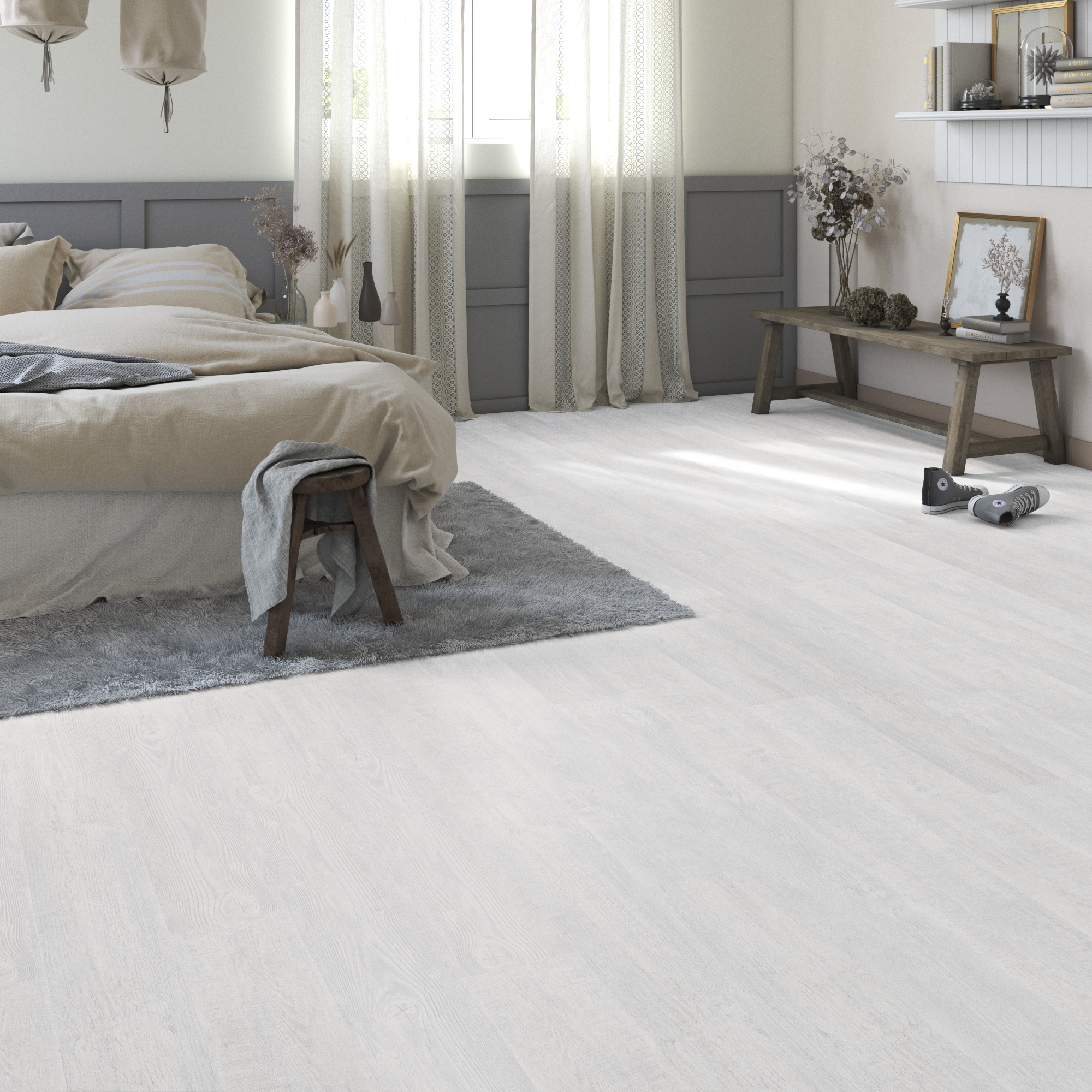 Lame PVC clipsable medio ARTENS Dungarven bois gris | Leroy Merlin