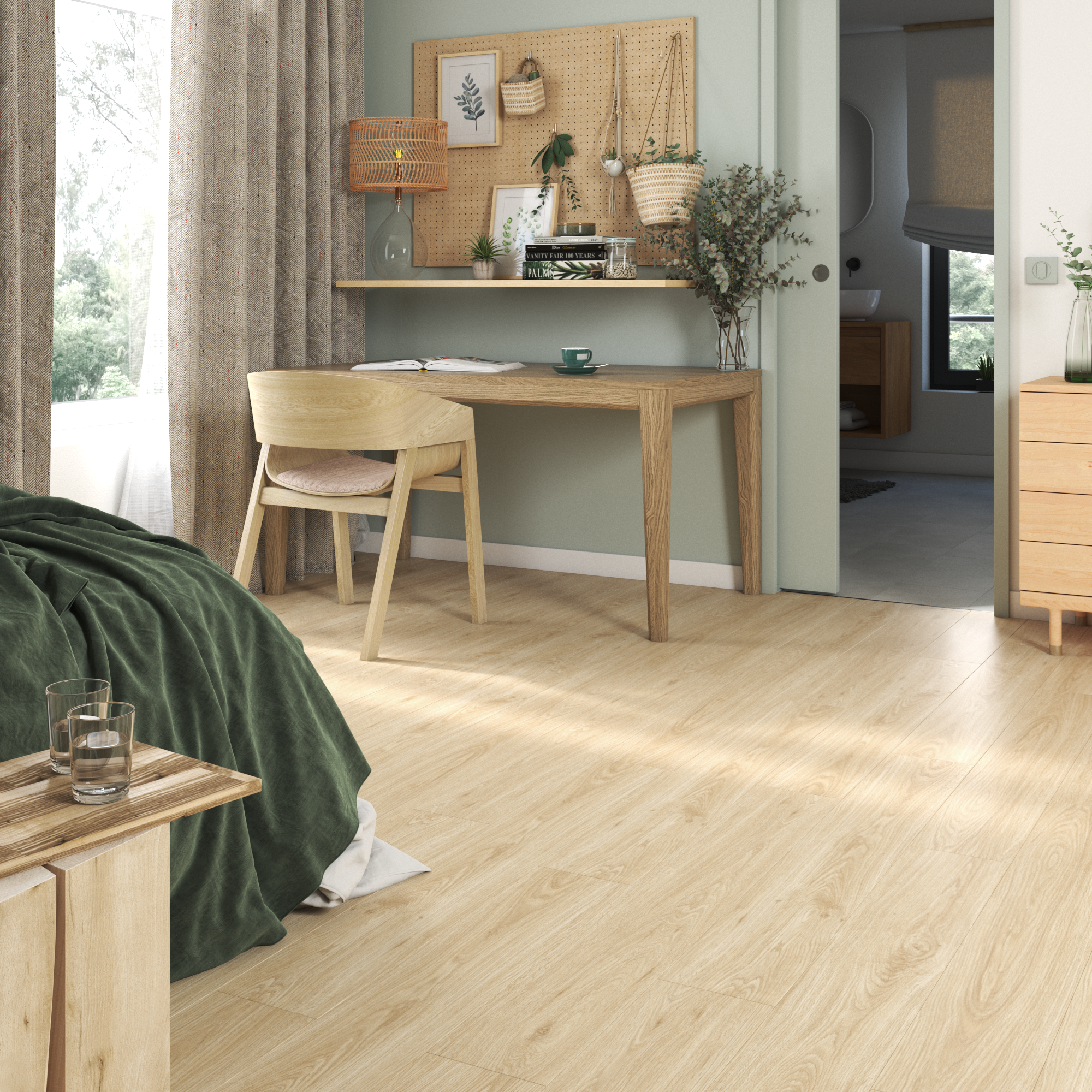 Lame PVC clipsable forte ARTENS Louth bois naturel | Leroy Merlin