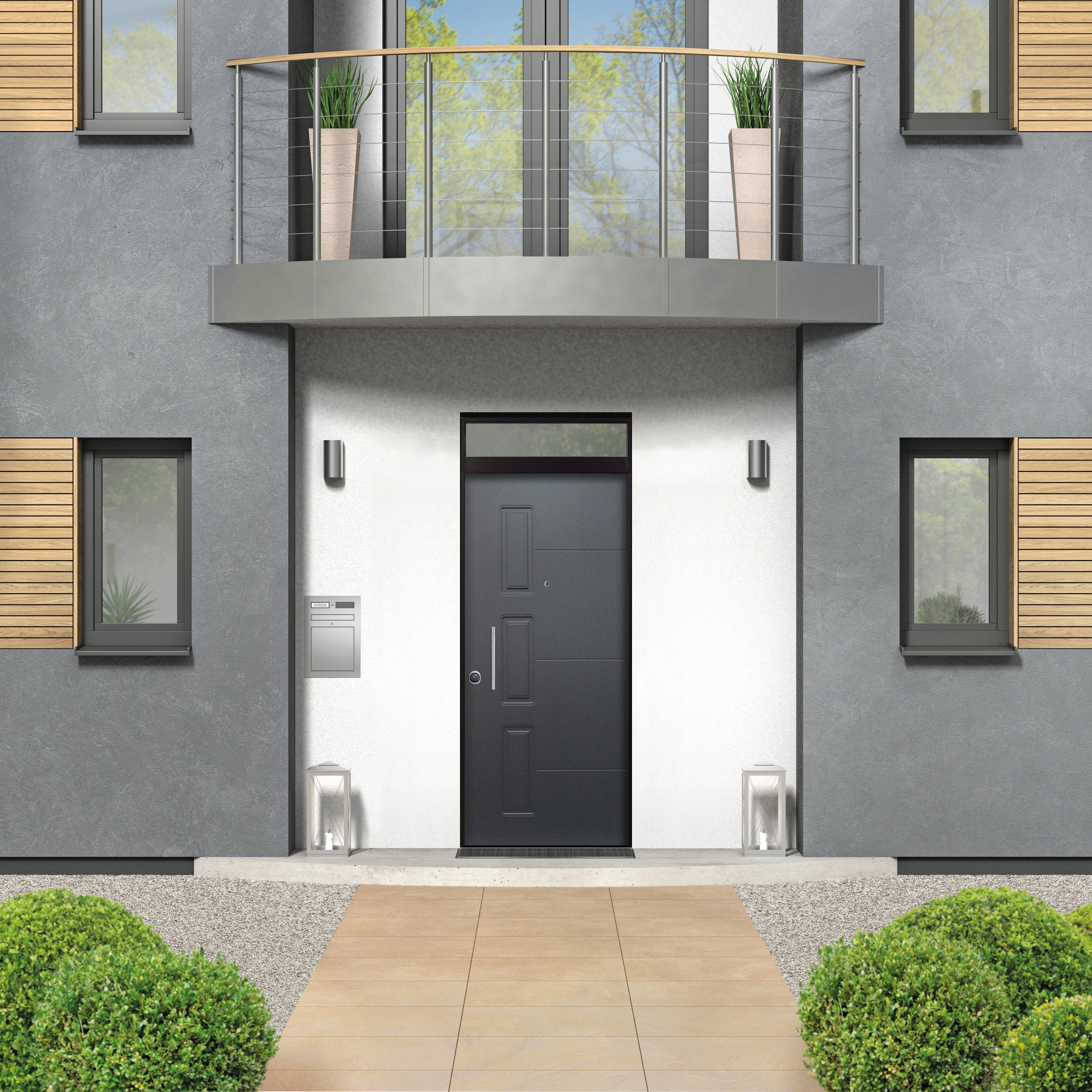 Porta blindata MASTER Jack S L 90 x H 210 cm grigio/bianco apertura ...