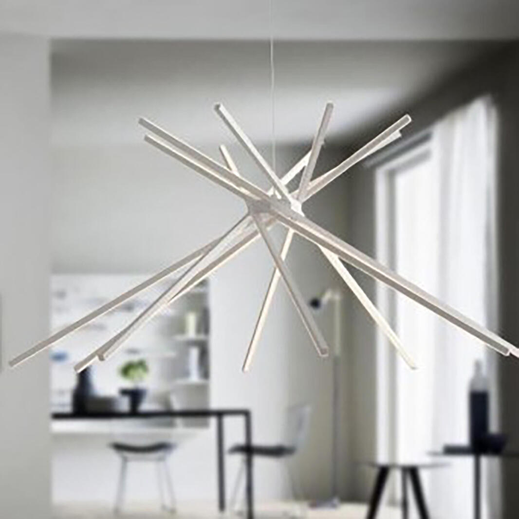 Lampadario LED design Shanghai bianco, luce naturale 6560 lumen, LUCE ...