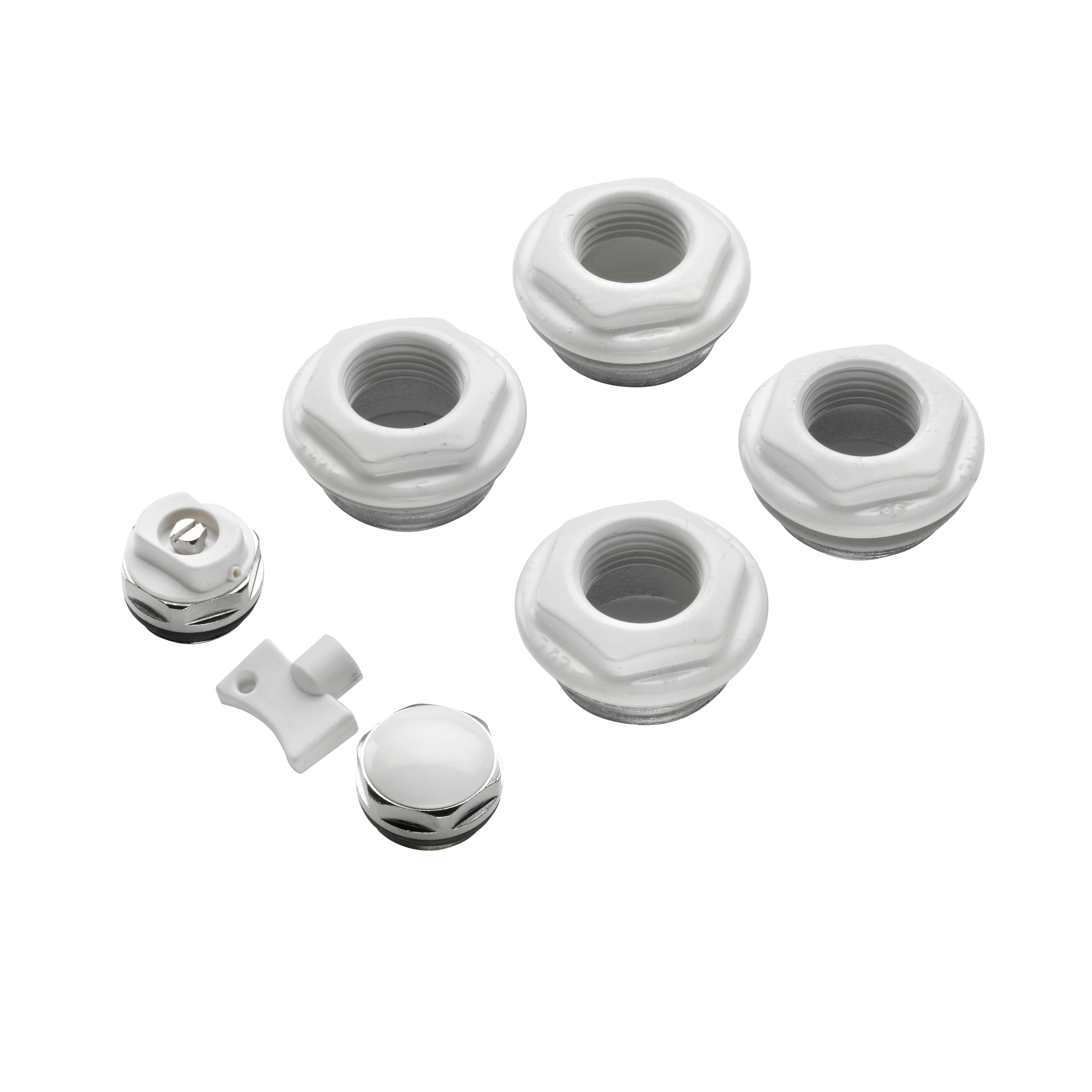 Kit tappi e staffe 3/8" x radiatori acciaio tubolari in alluminio ...
