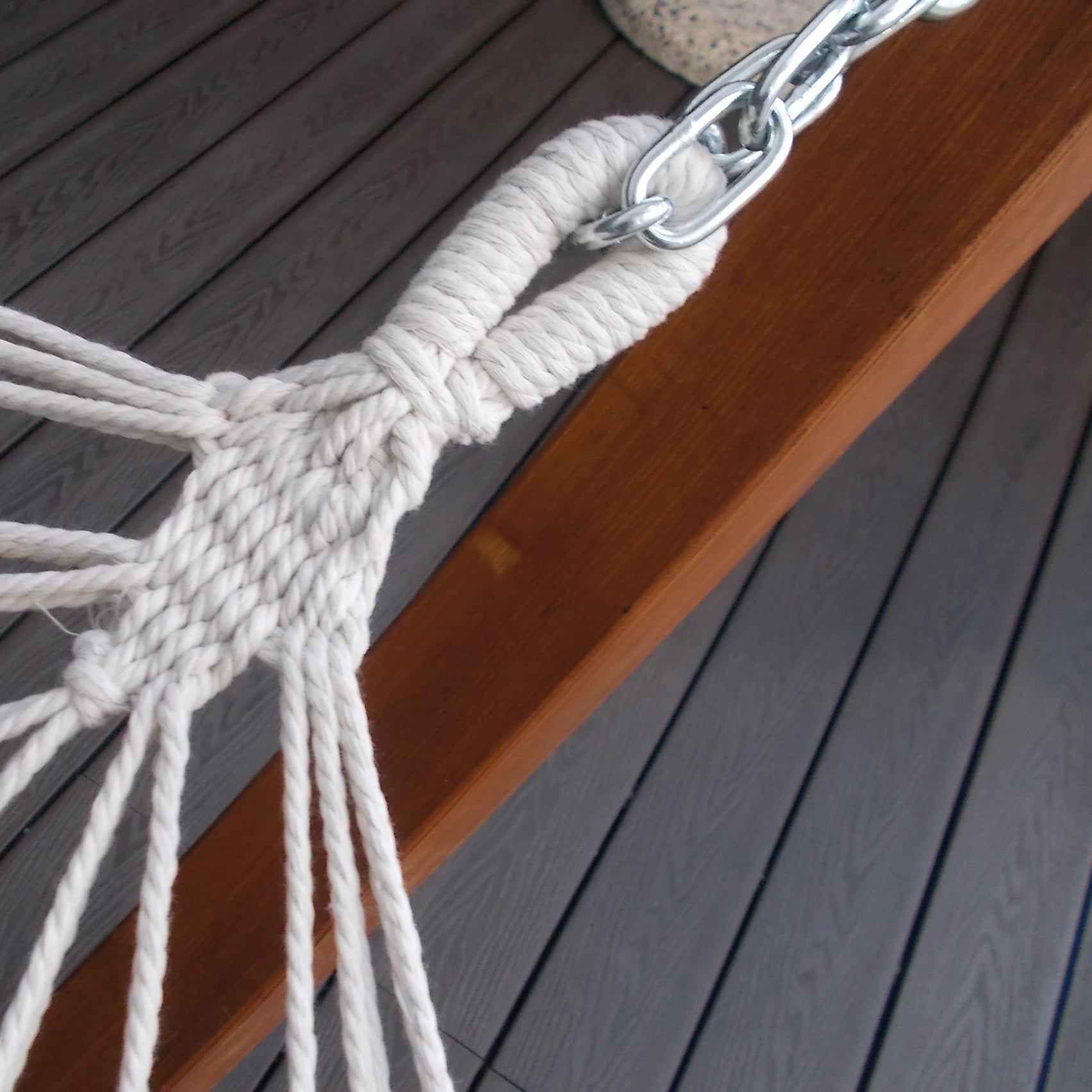 Amaca con struttura in legno telo beige | Leroy Merlin