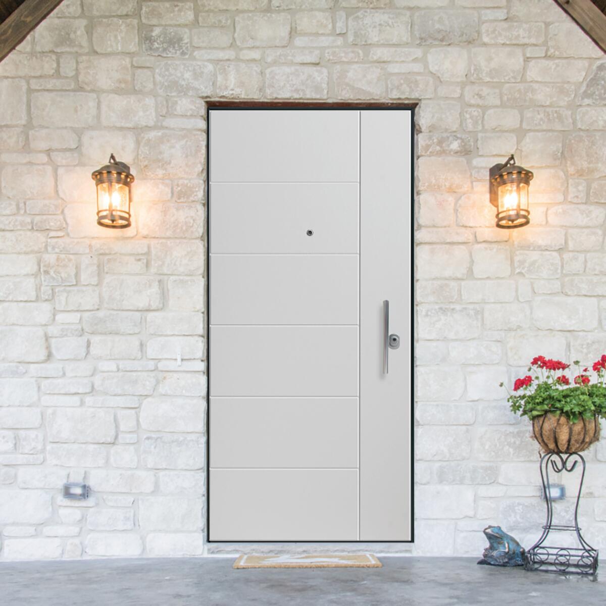 Porta blindata YALE Tiger L 90 x H 210 cm bianco apertura sinistra ...