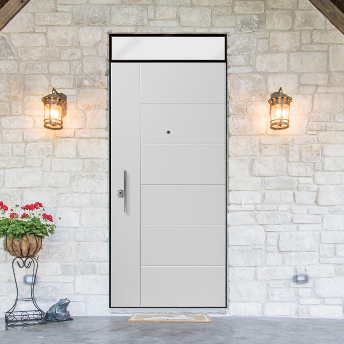 Porta blindata YALE Tiger S L 90 x H 210 cm bianco apertura destra ...