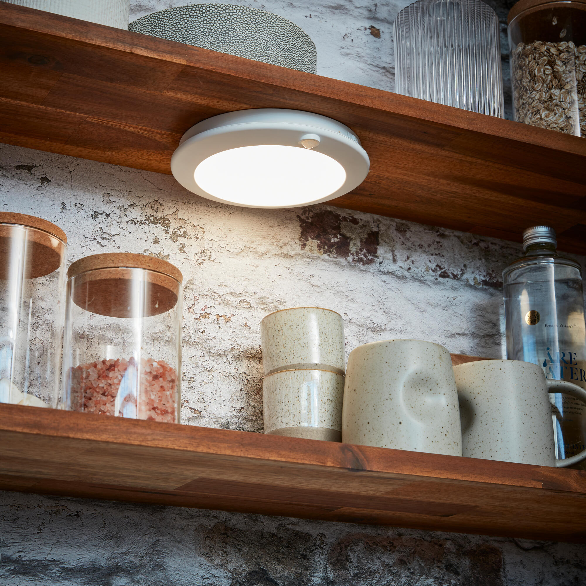 Lampe LED rechargeable USB, détection mouvement, D.17 cm 200 Lm INSPIRE ...