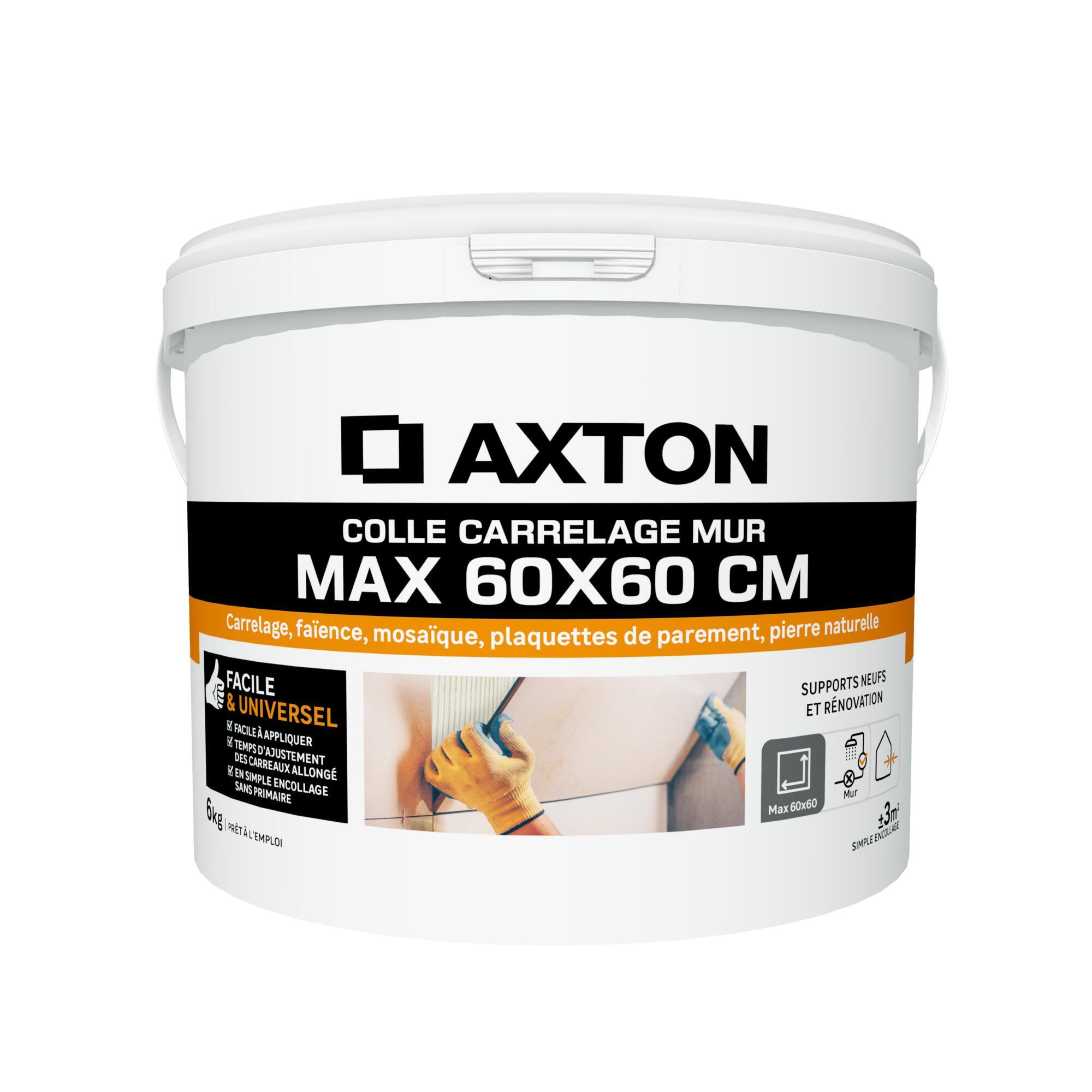 Colle en pâte, mur plan de travail, int/ext, max 60x60cm, blanc AXTON, 6KG | Leroy Merlin