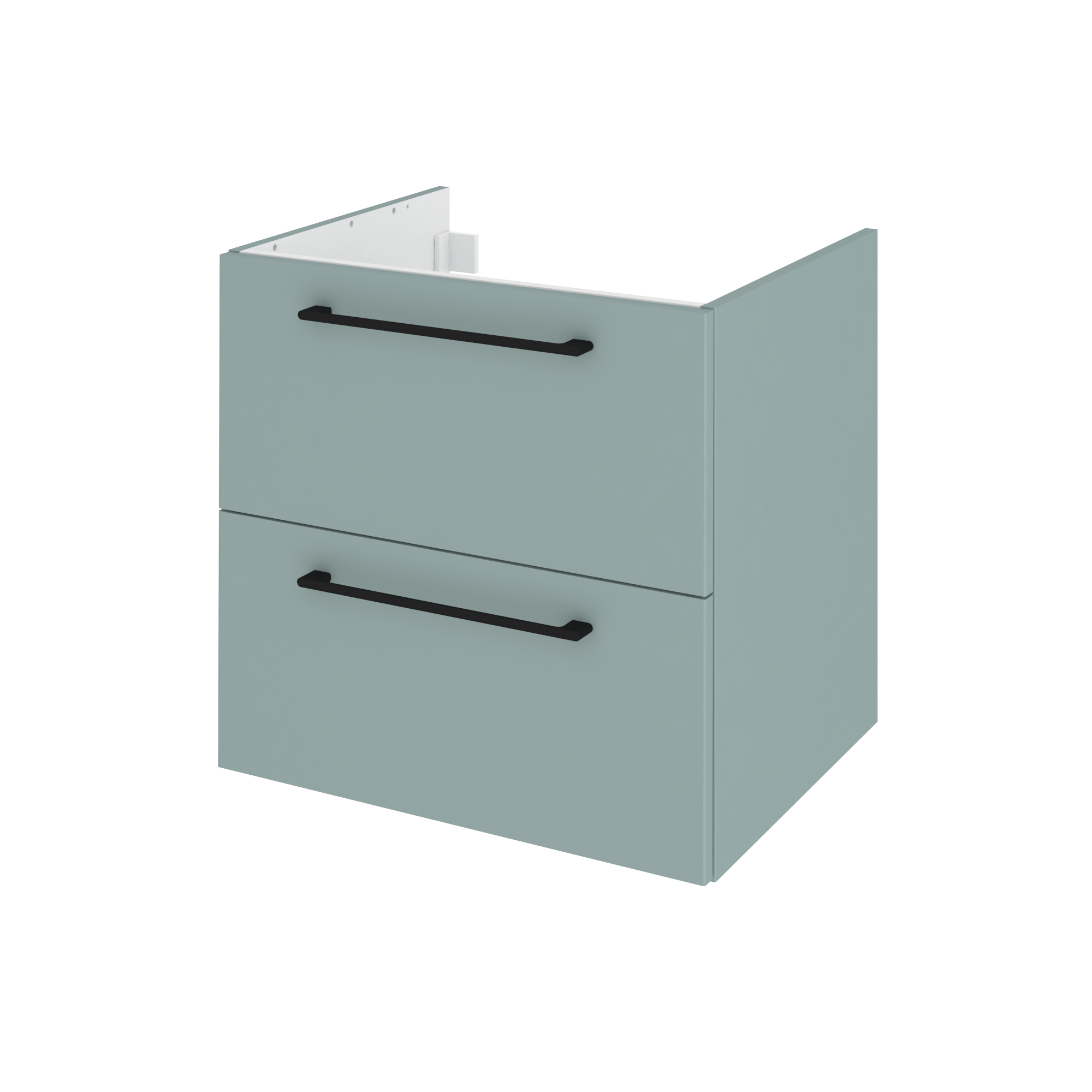 Meuble sous-vasque 2t l.60 x H.58 x P.46 cm vert celadon Remix | Leroy Merlin