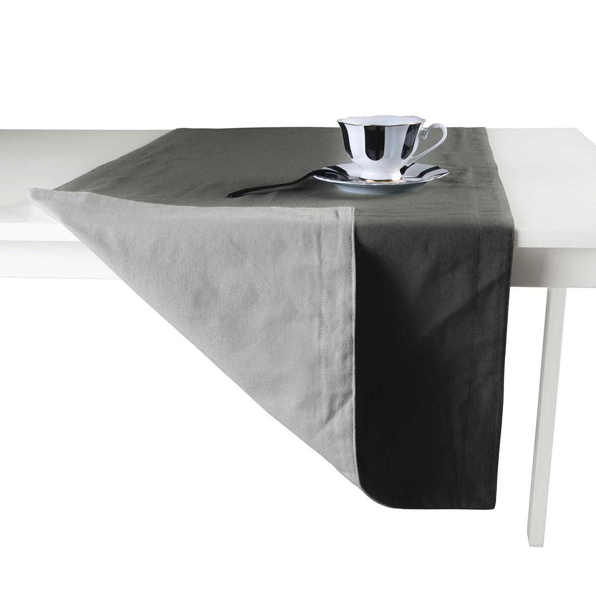 Runner da tavolo Greta antracite-perla 50 x 140 cm | Leroy Merlin