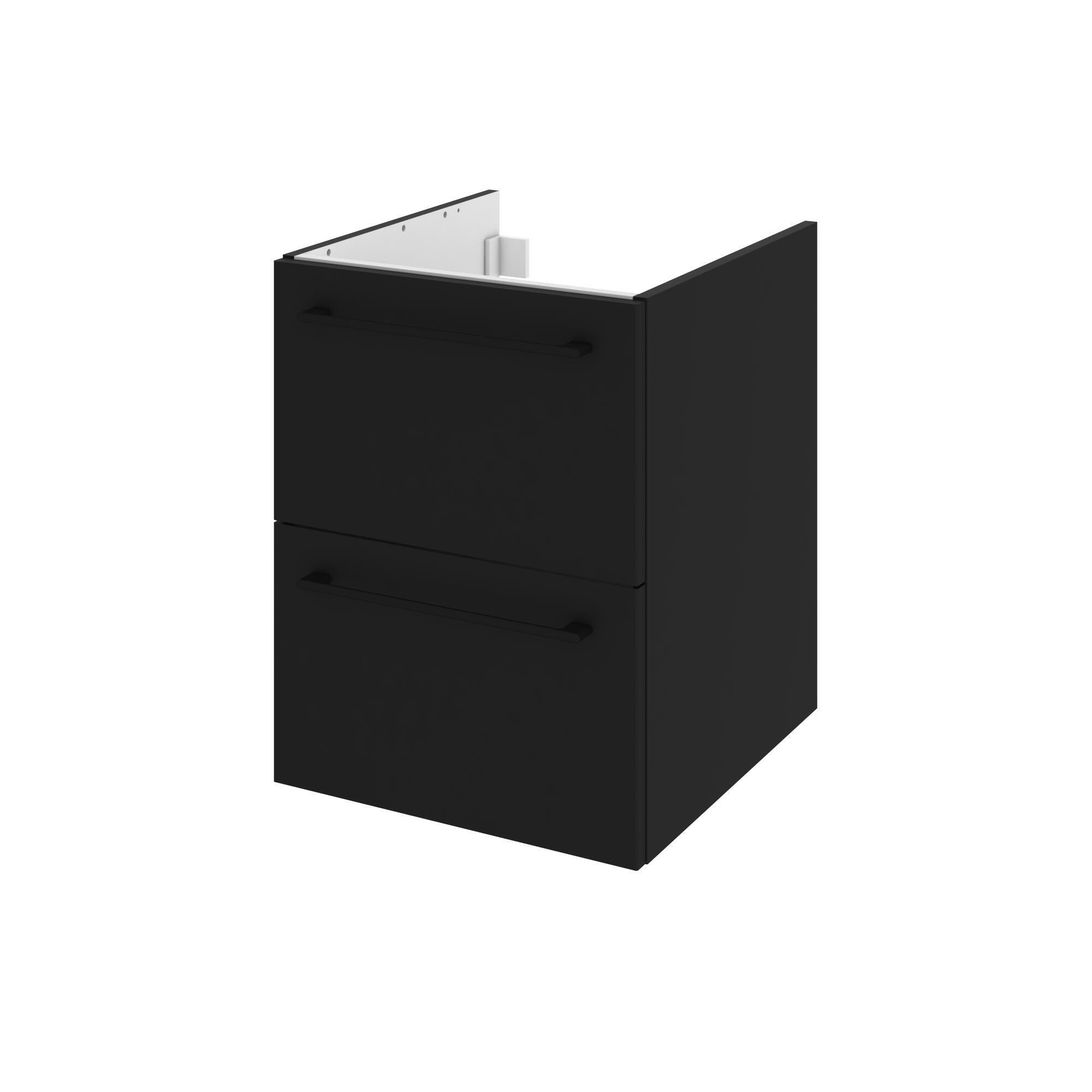 Meuble sous-vasque 2t l.45 x H.58 x P.46 cm noir mat Remix | Leroy Merlin
