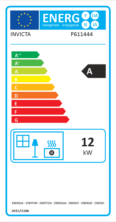 Poêle à bois INVICTA Antaya anthracite, 12 kW | Leroy Merlin