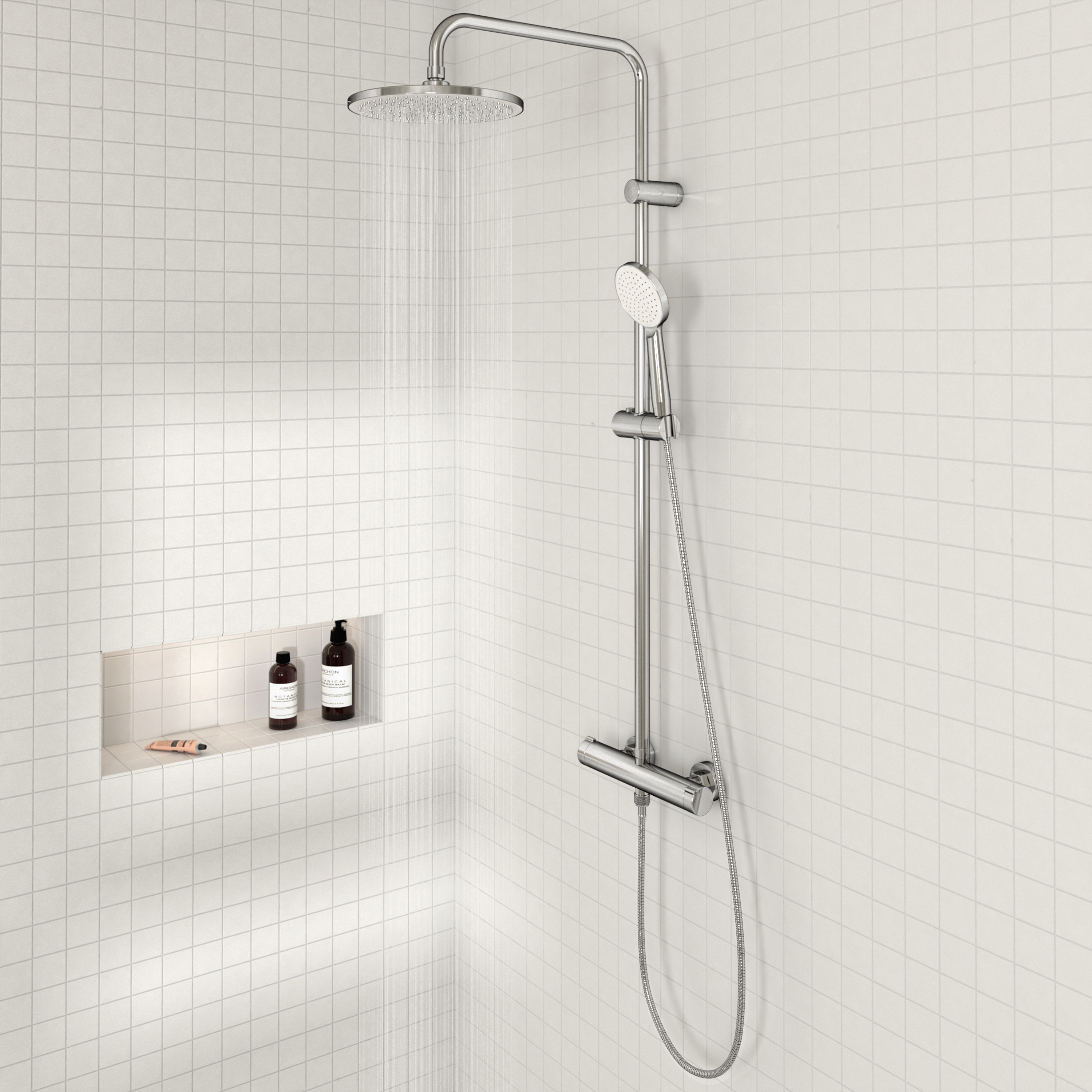 Colonna doccia con miscelatore Essential Sensea cromo | Leroy Merlin